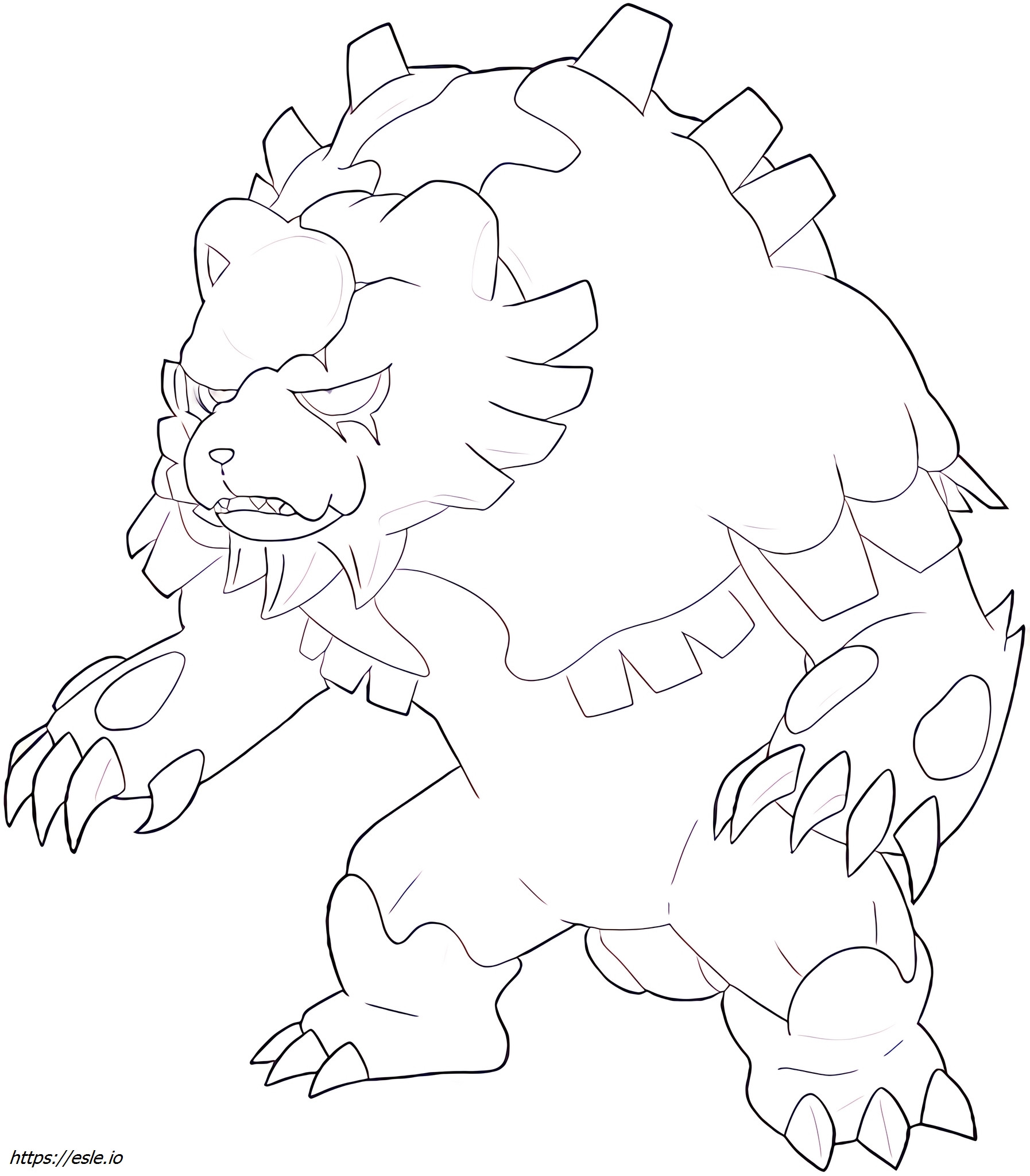 Ursaluna bloodmoon Pok mon Coloring Page Ursaluna bloodmoon Pok mon Coloring Page