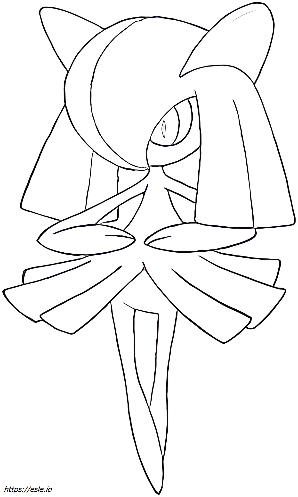Kirlia Pokémon Coloring Page