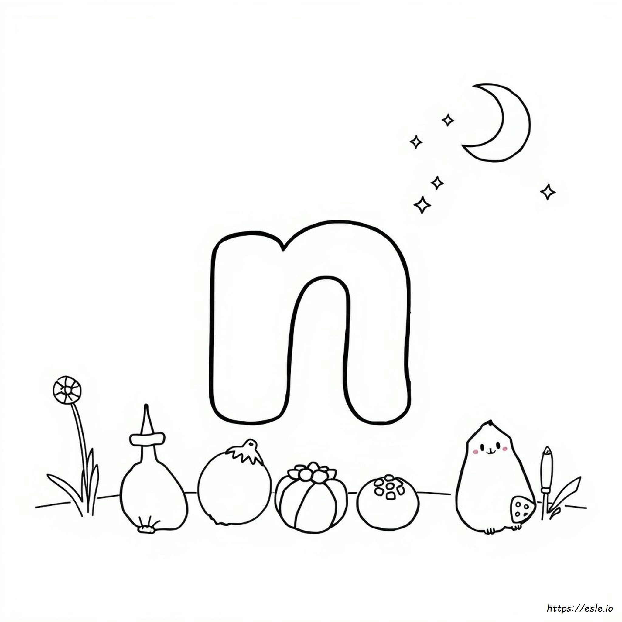 Feuilles De Coloriage De La Lettre N