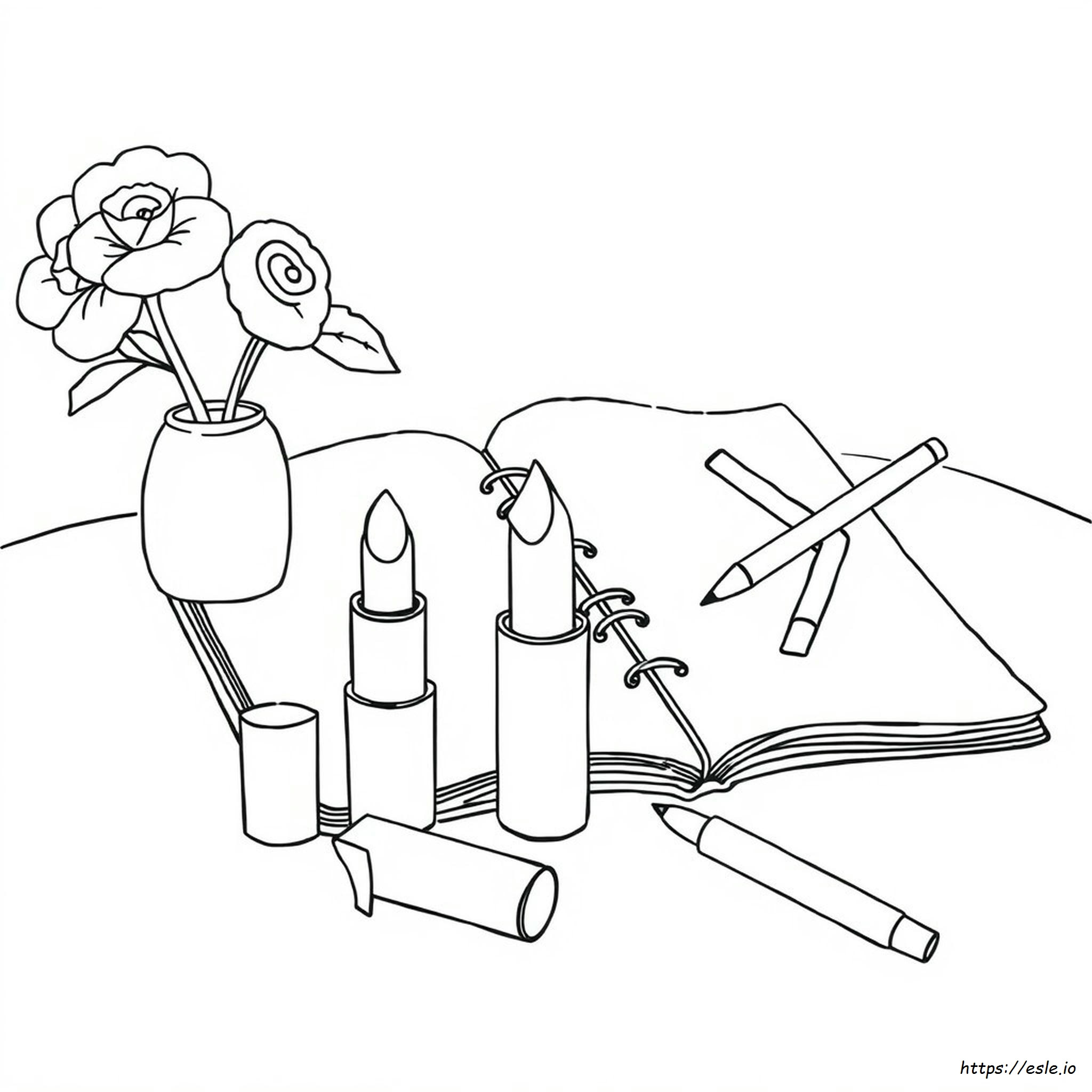 Lipstick Coloring Pages Printable