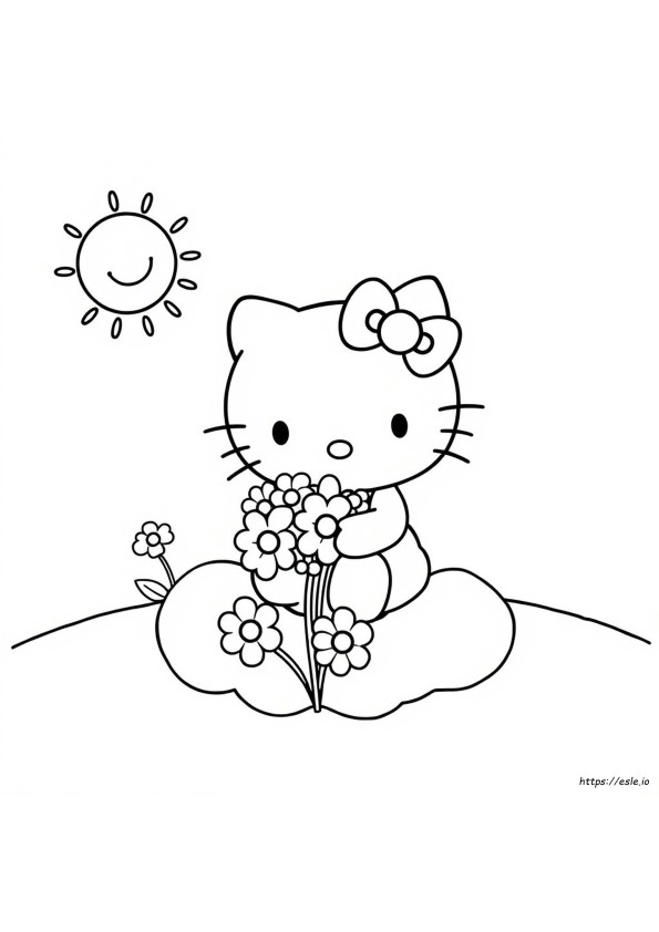 Cute Hello Kitty Coloring Pages