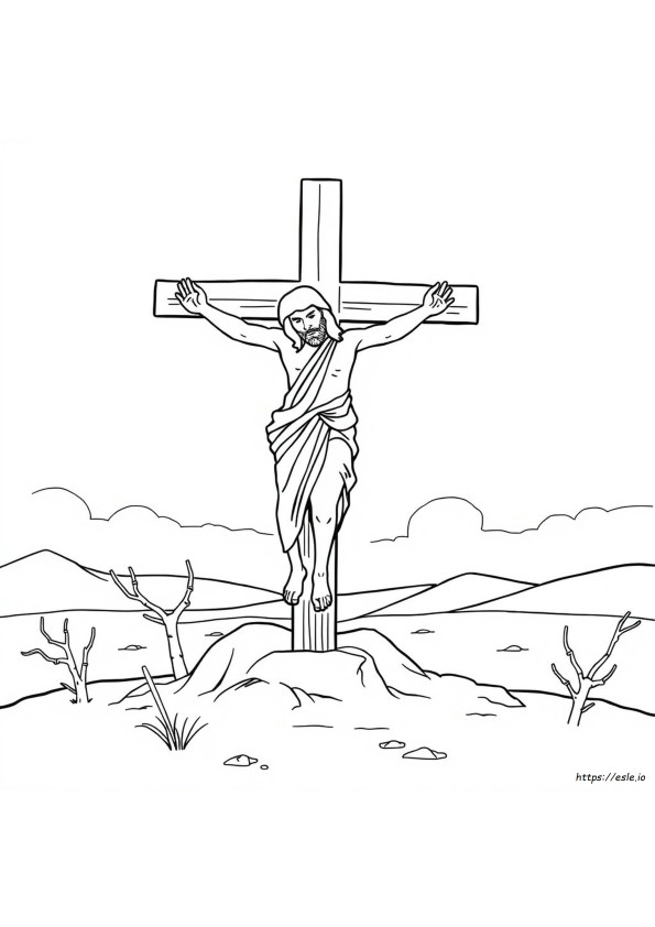75 Jesús En La Cruz - Dibujos Para Colorear Gratis