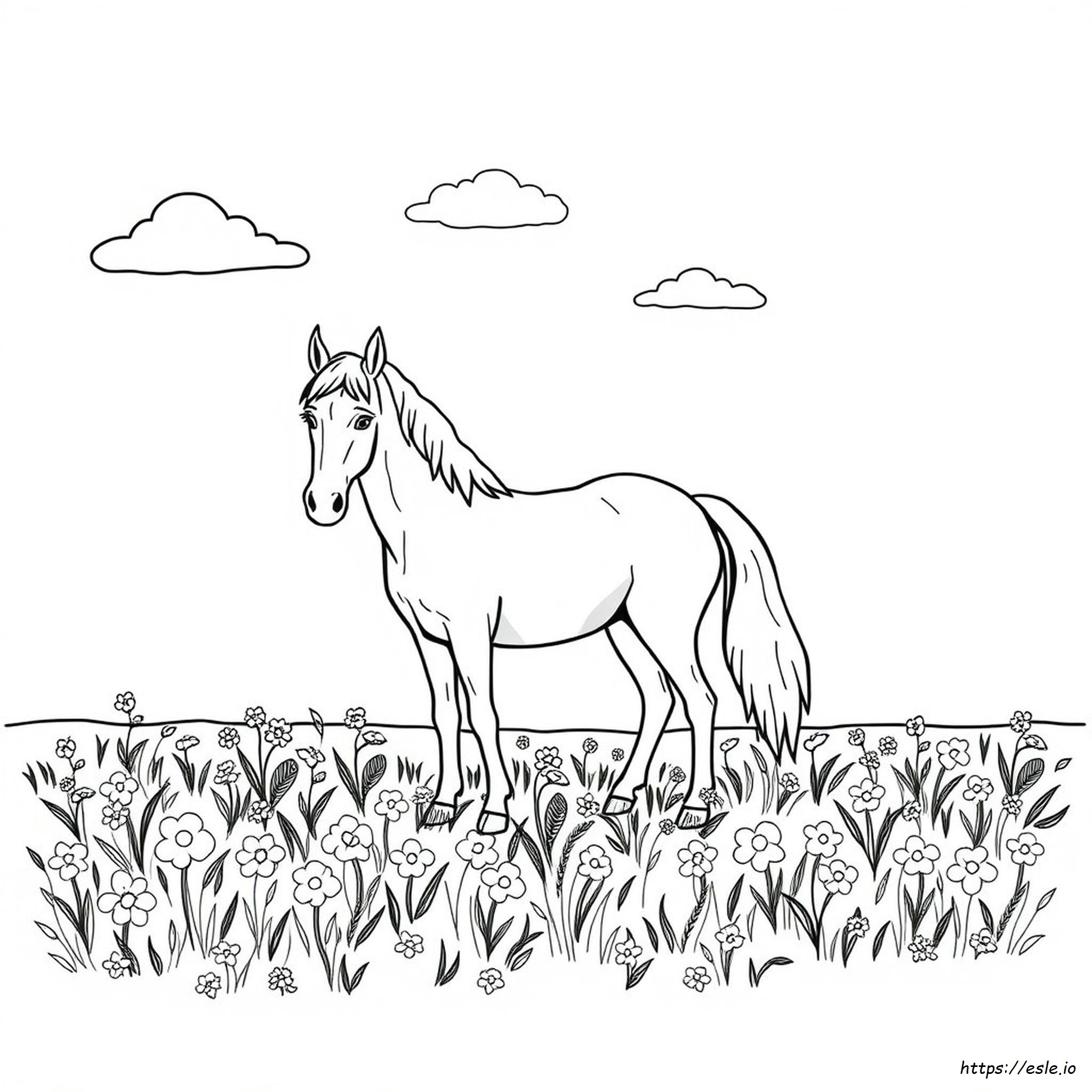 Simple Horse Coloring Pages