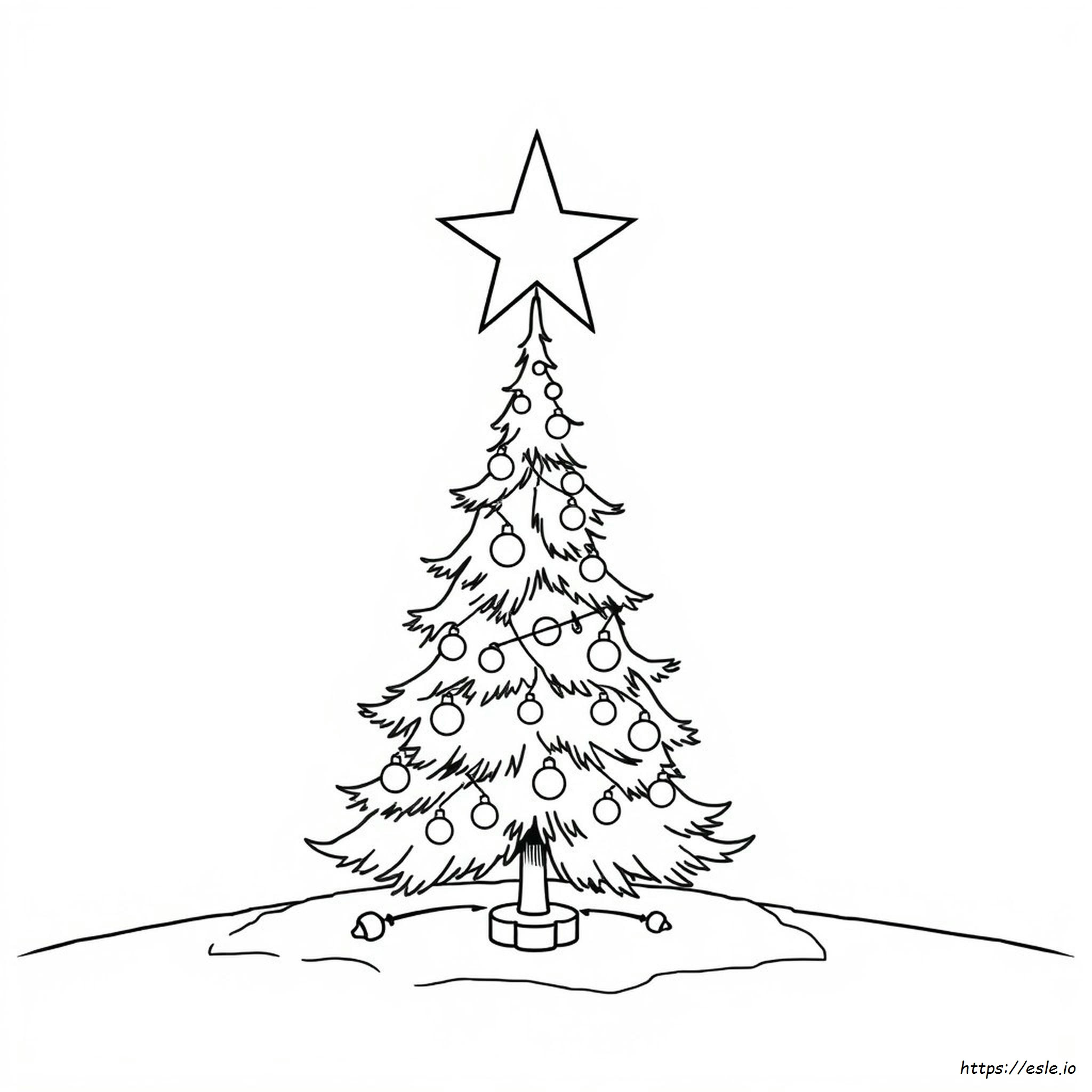 Christmas Star Coloring Page Free