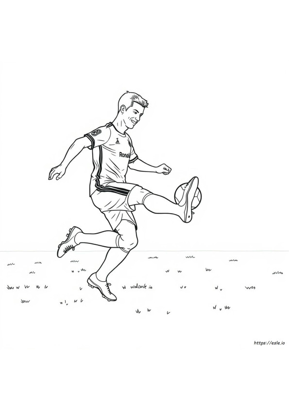 Ronaldo Bicycle Kick Colouring Pages