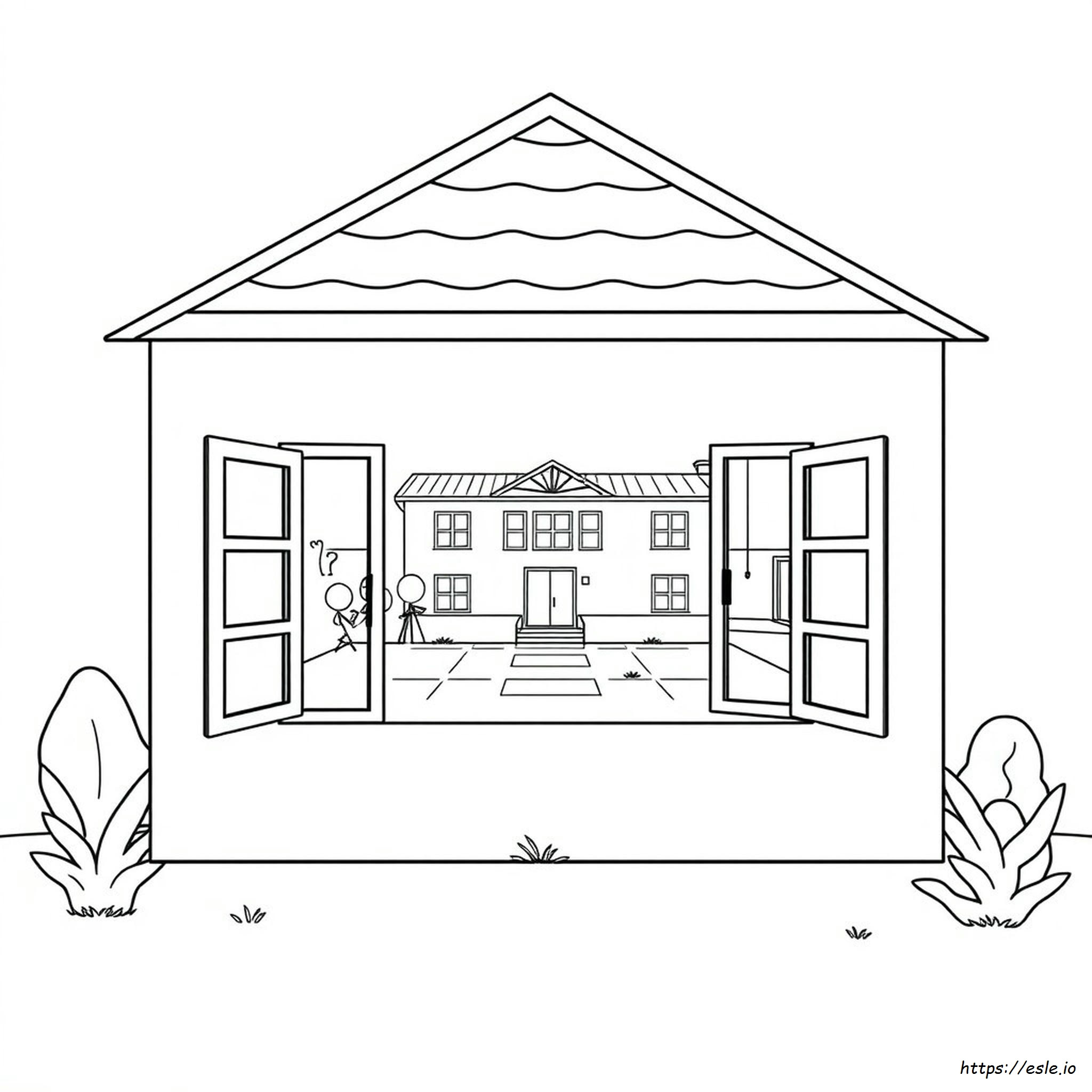 Empty House Coloring Page