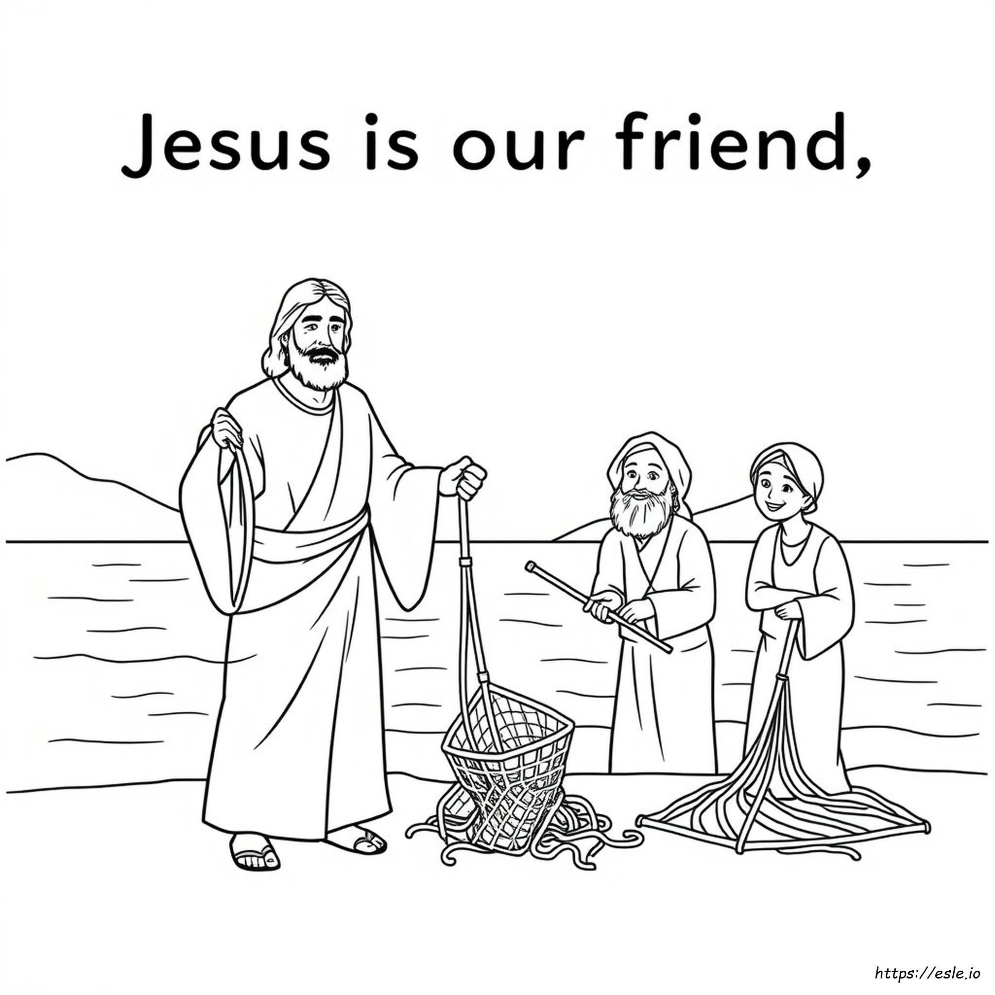 Jesus Is Our Friend Coloring Page