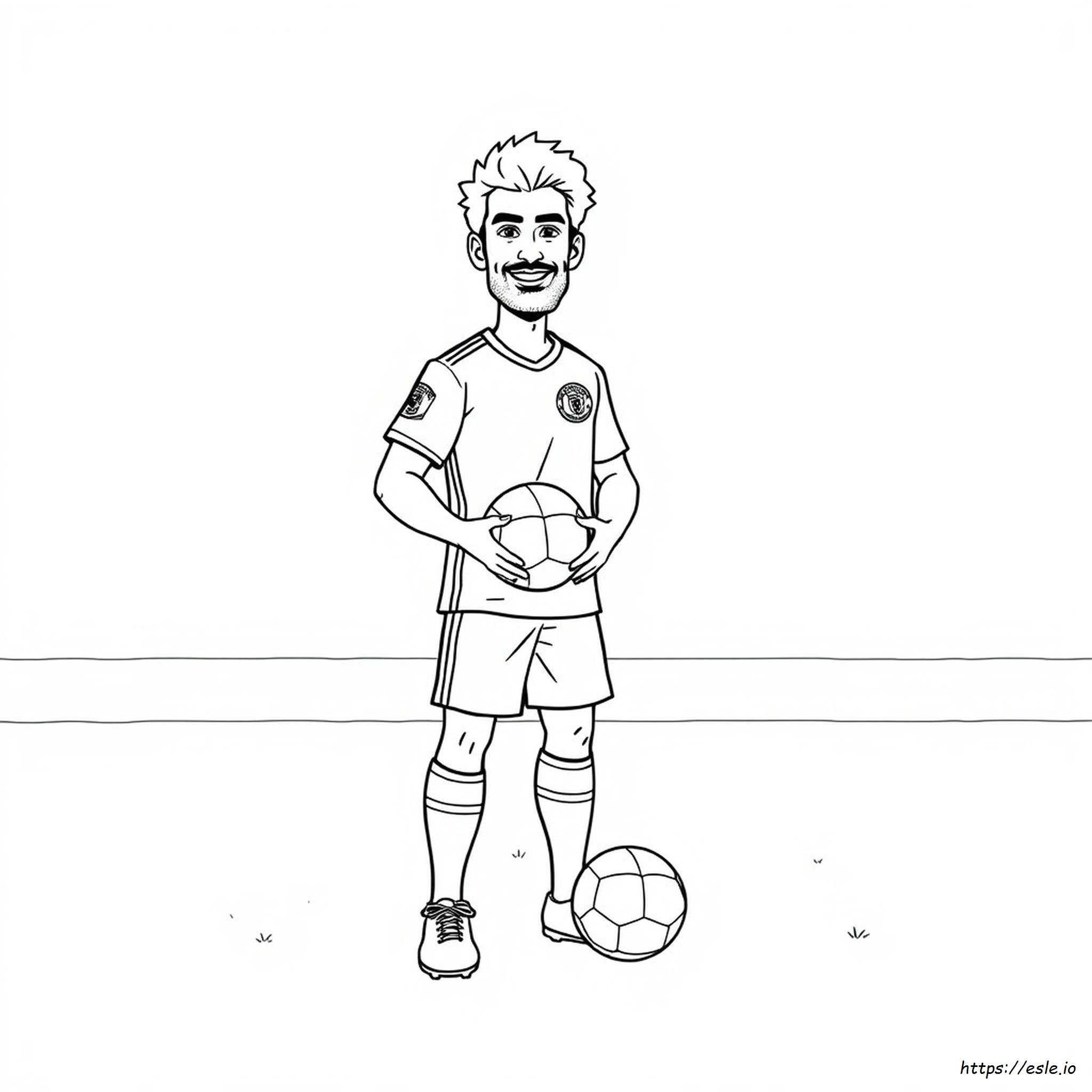 Drawing Mohamed Salah Coloring Pages