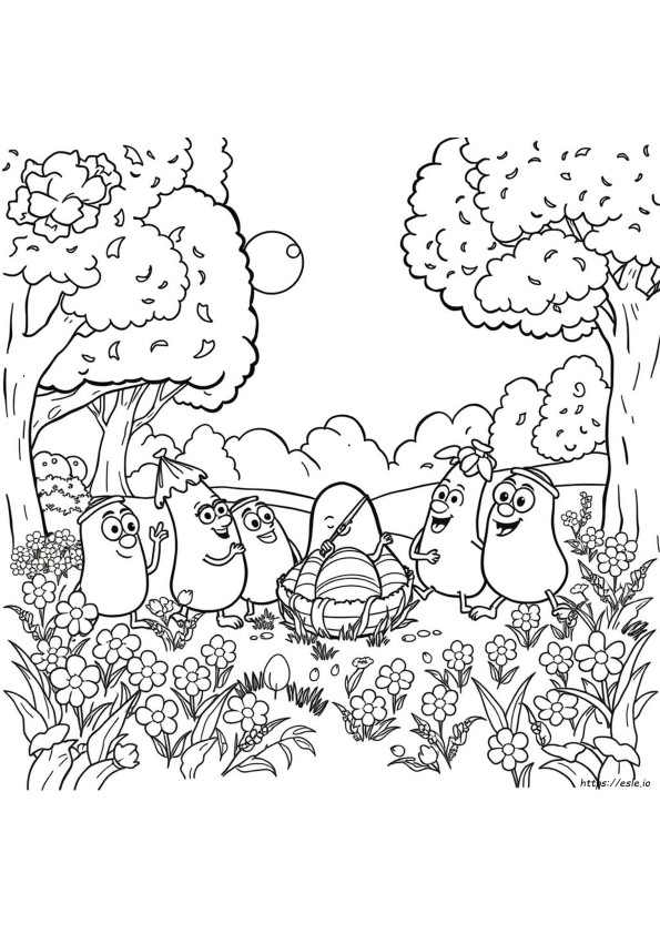 Veggie Tales Easter Coloring Pages