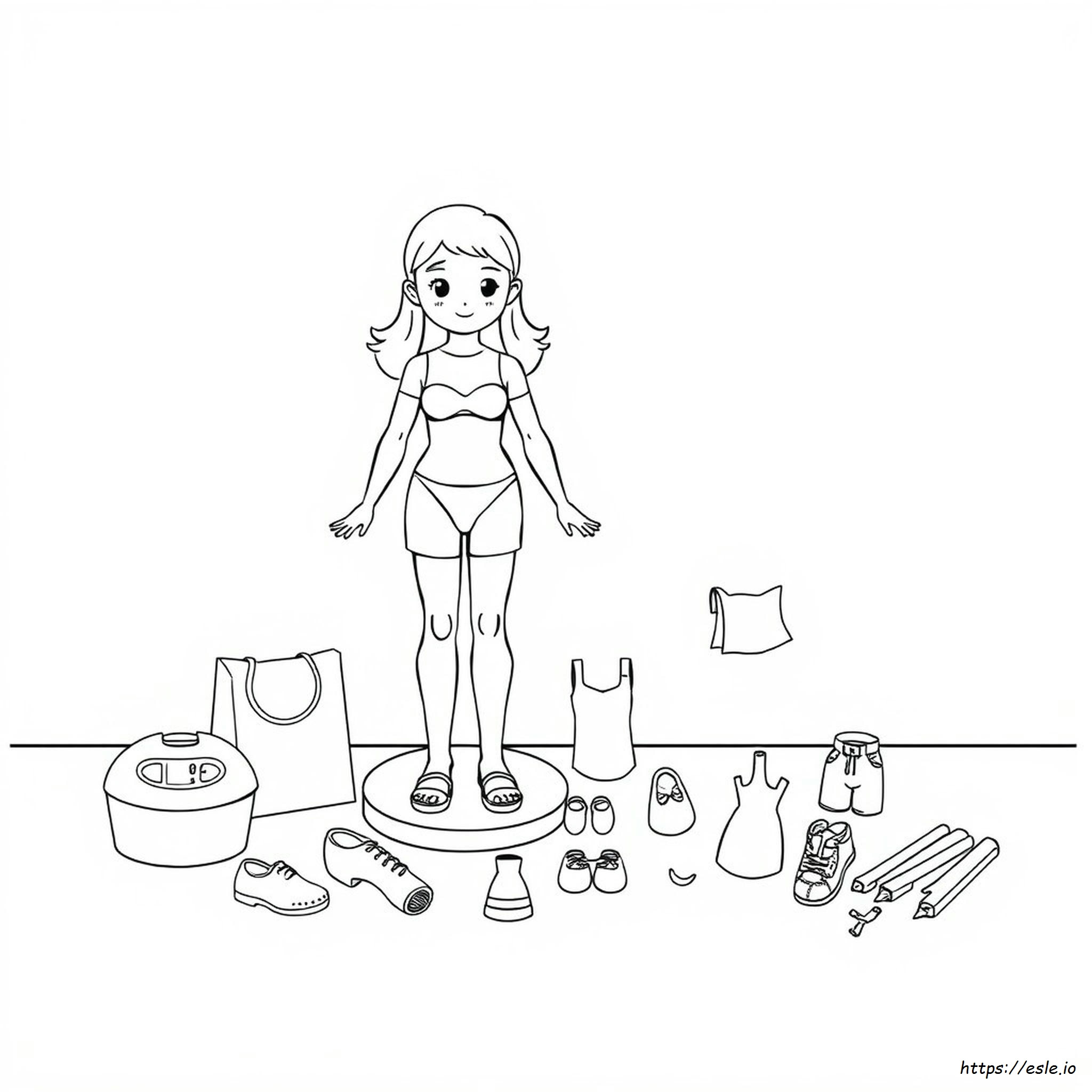 Paper Doll Coloring Sheets