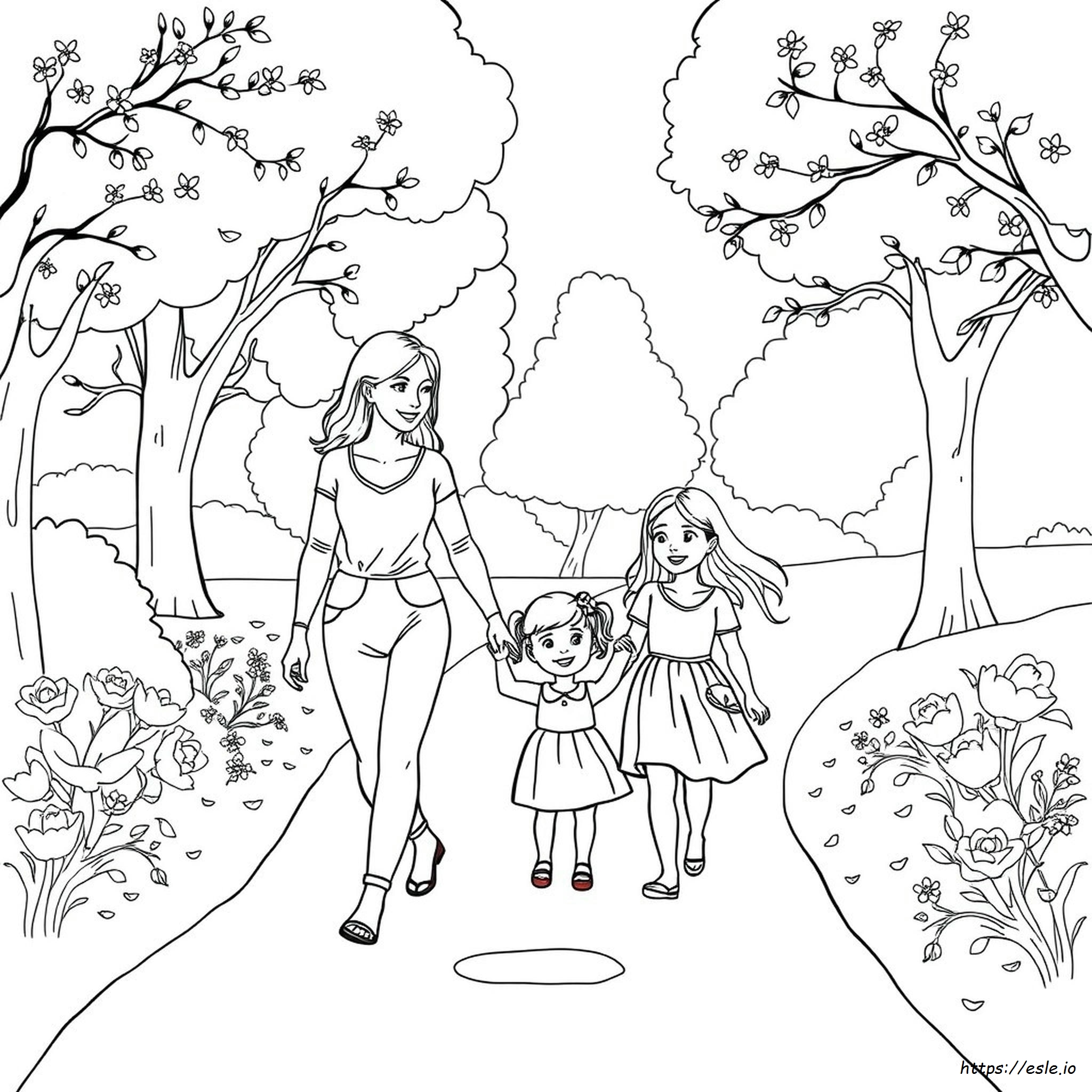 Mother Daughter Coloring Pages