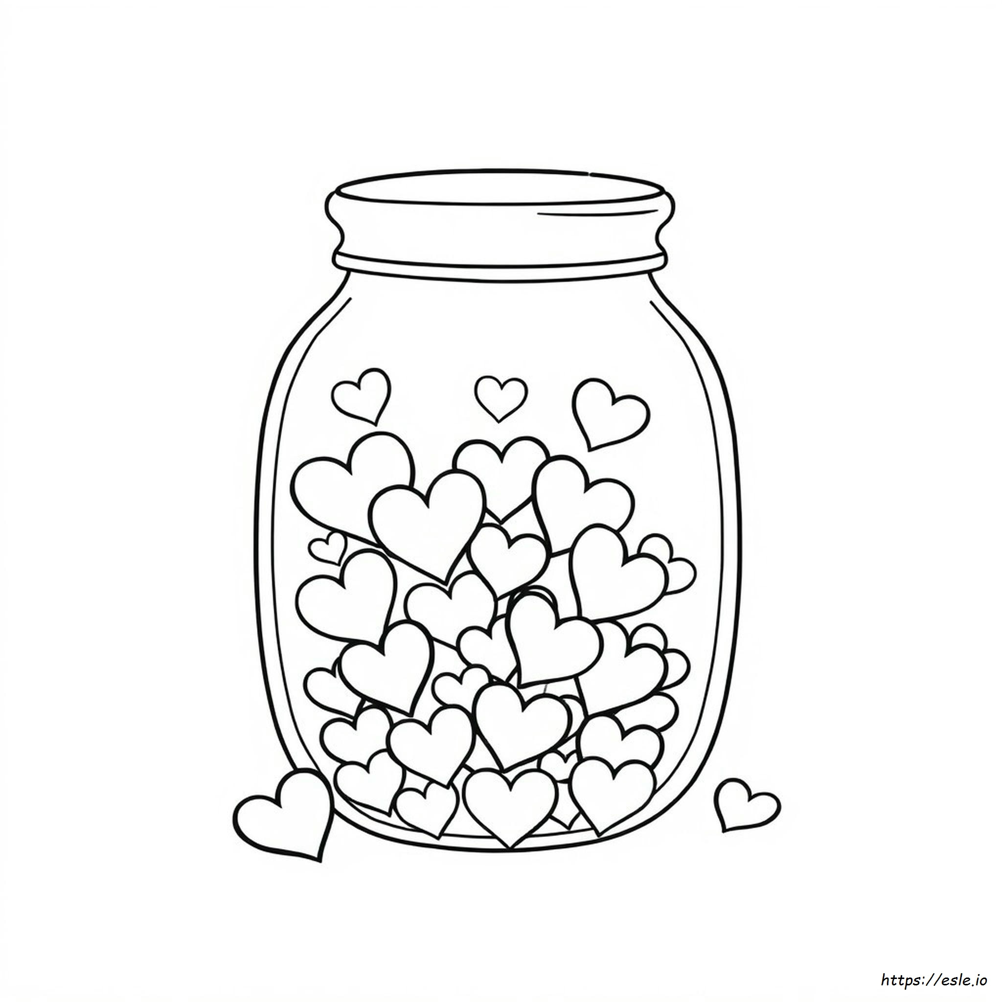 Jar Of Hearts Coloring Page