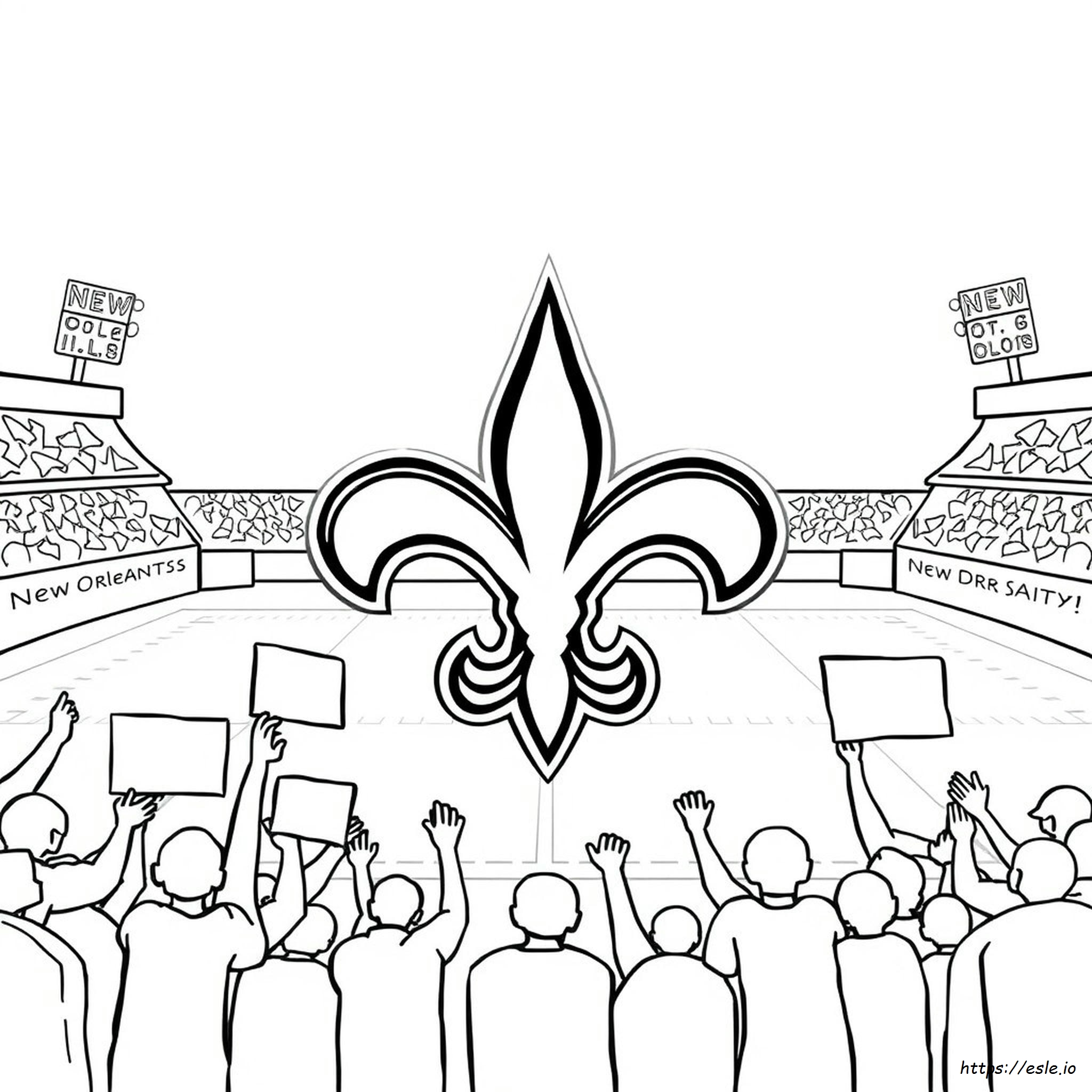 New Orleans Saints Logo Kleurplaten kleurplaat