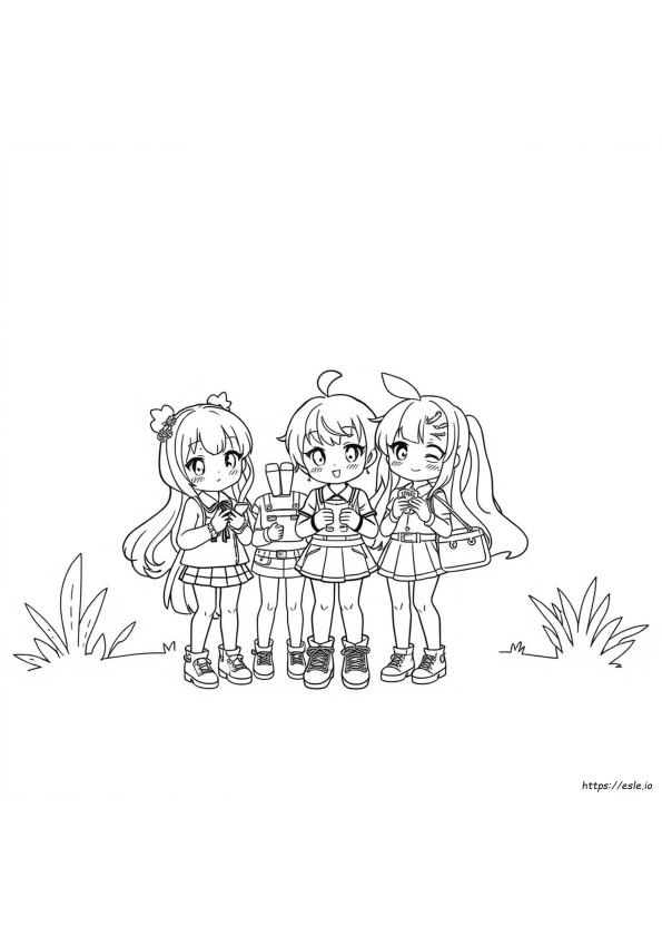 Line Art Gacha Club Coloring Pages