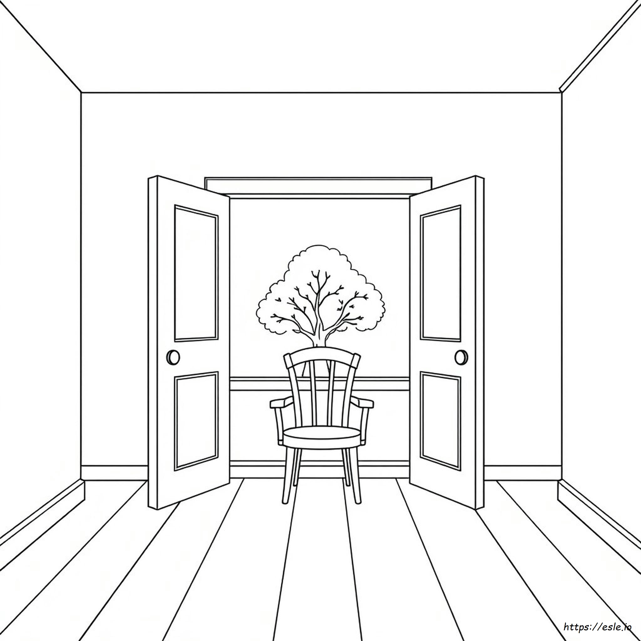 Empty Room Coloring Page
