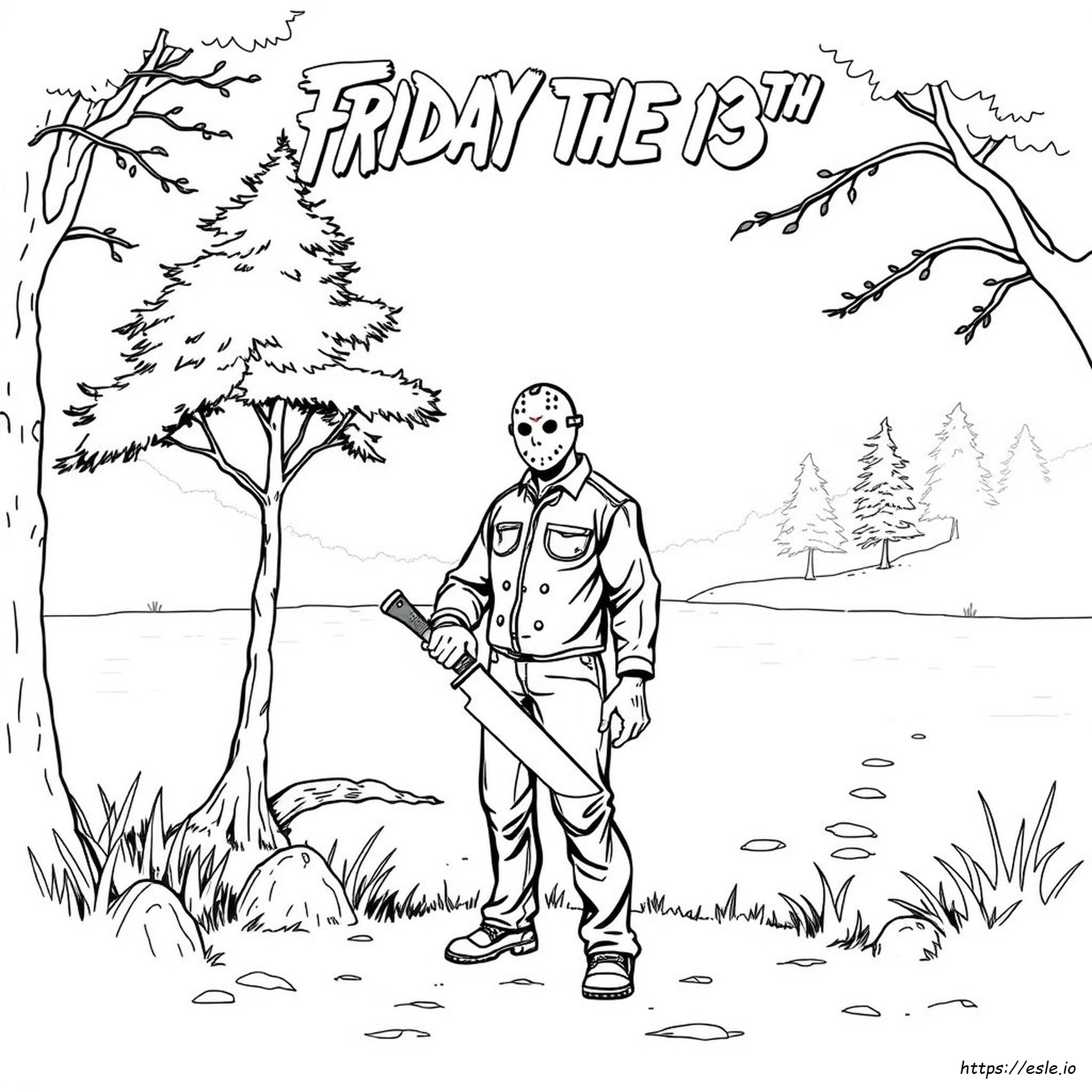 Freitag Der 13Te Jason Voorhees Ausmalbilder Freitag Der 13Te Jason Voorhees Ausmalbilder