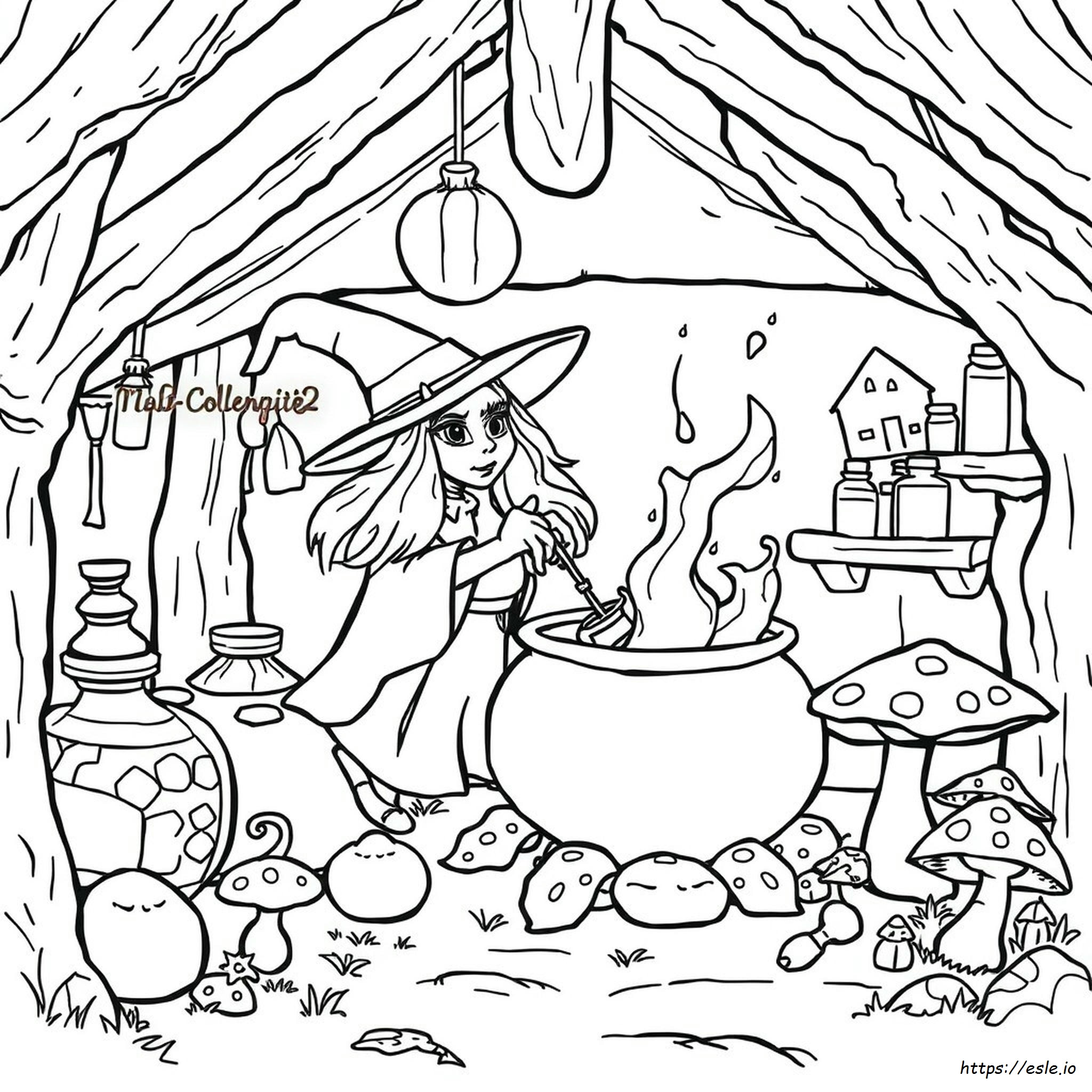 Witches Brew Coloring Page