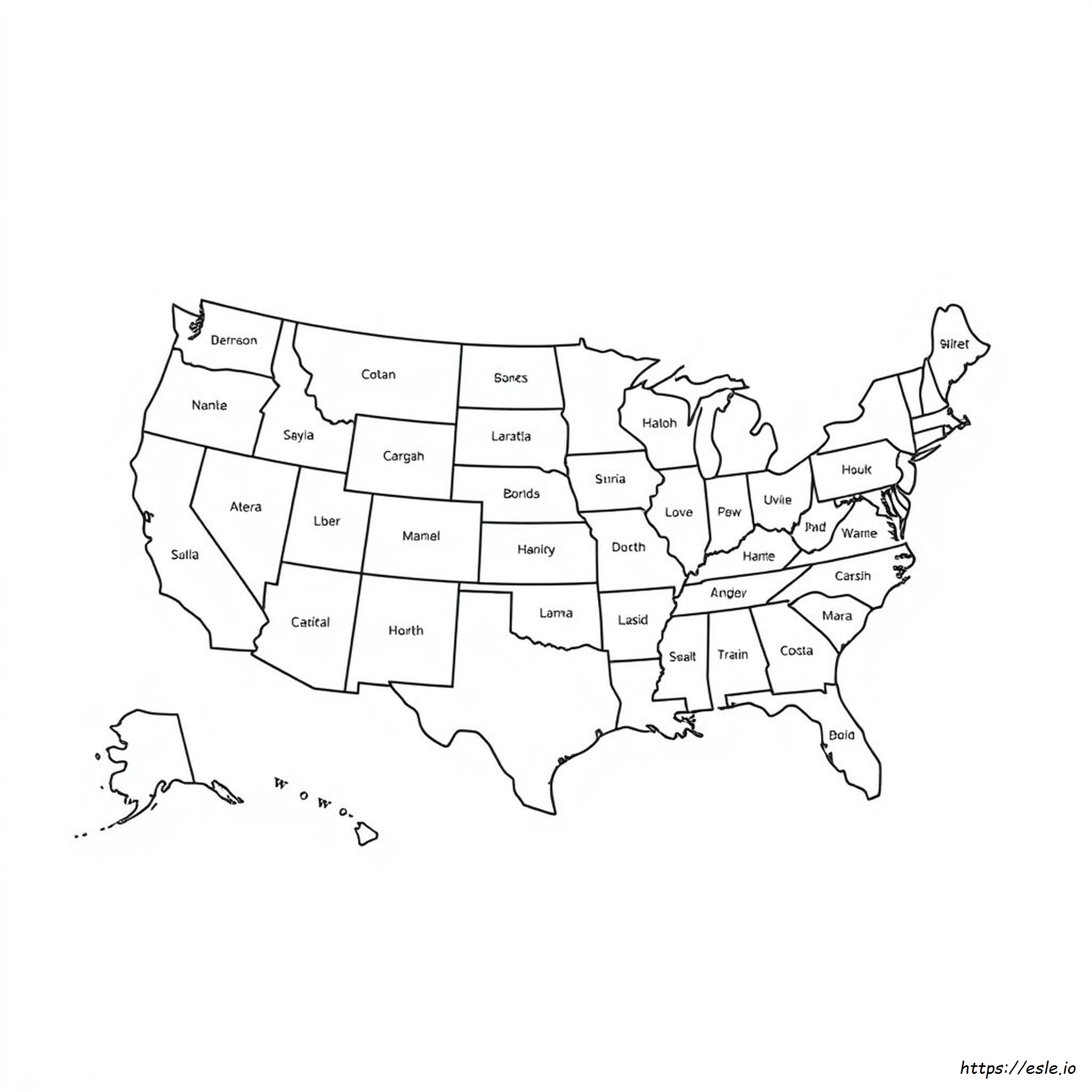 United States Map Coloring Page Free Pdf United States Map Coloring Page Free Pdf