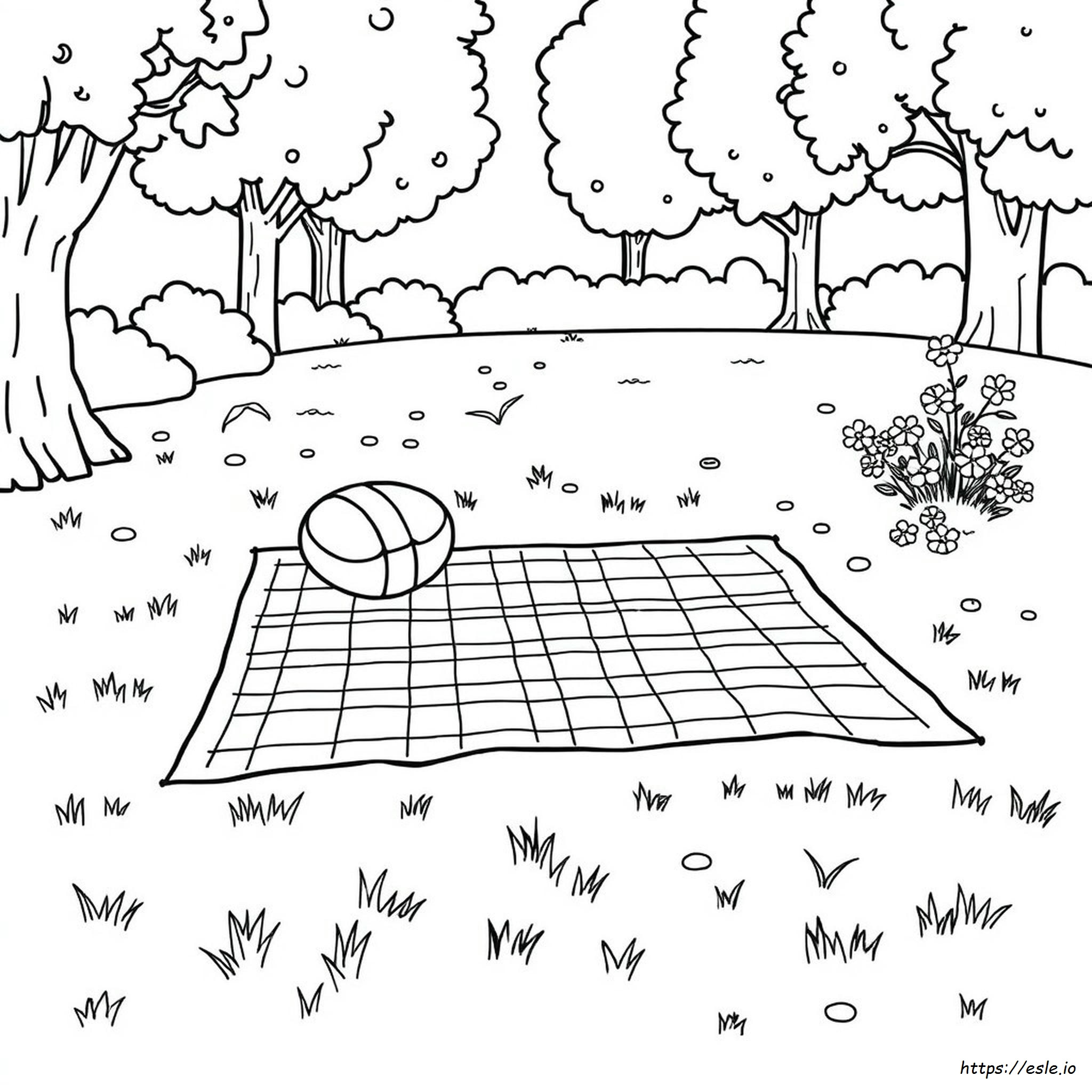 Picnic Blanket Coloring Page