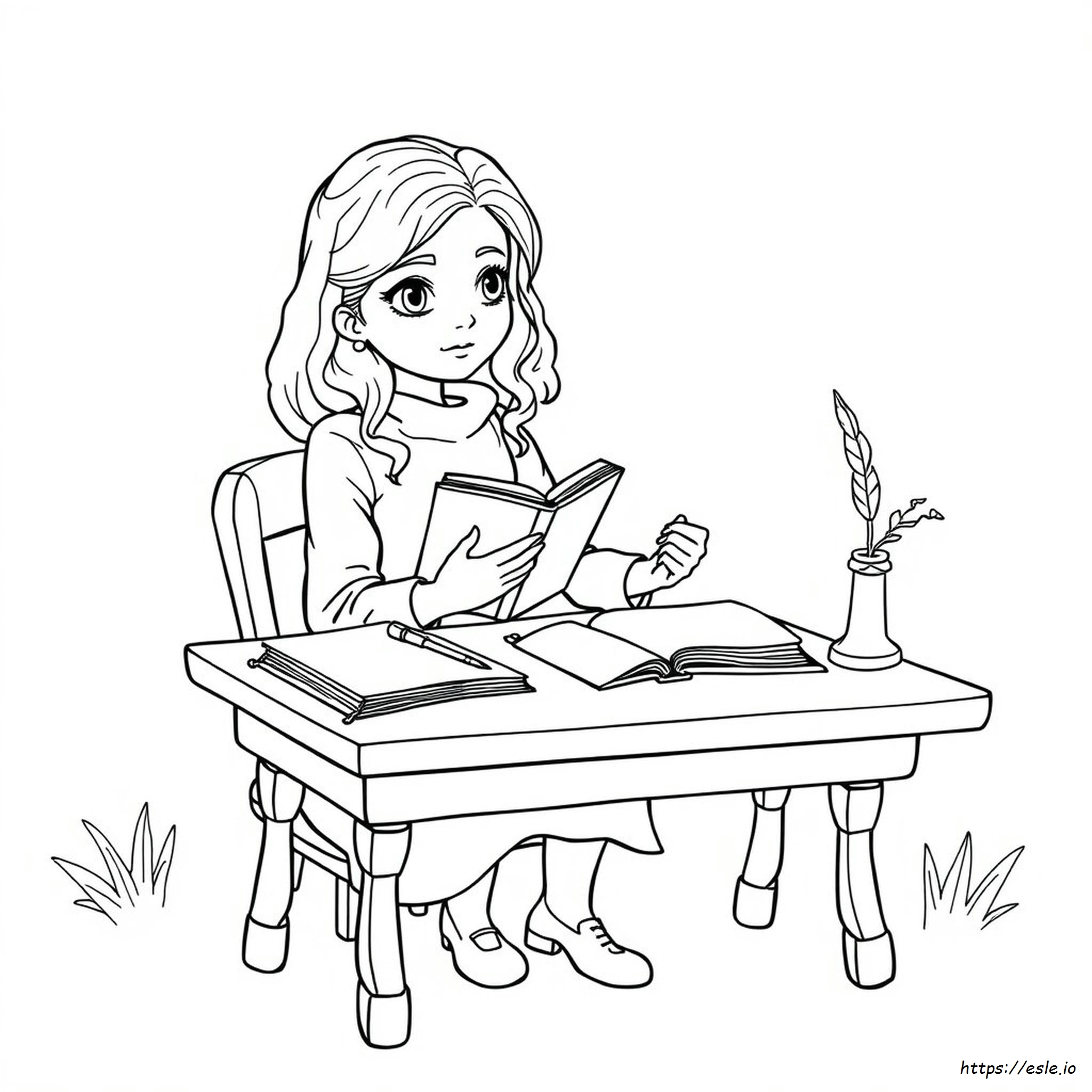 Hermione Colouring In
