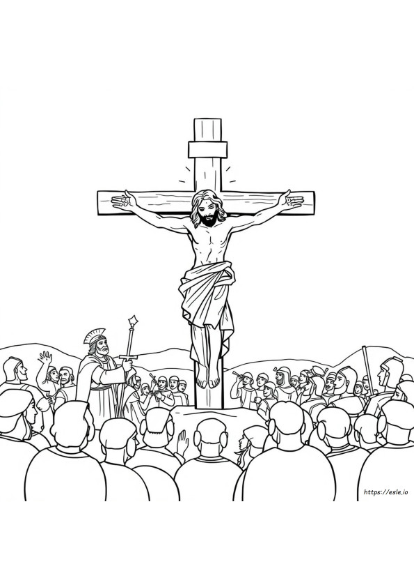 75 Jesús En La Cruz - Dibujos Para Colorear Gratis