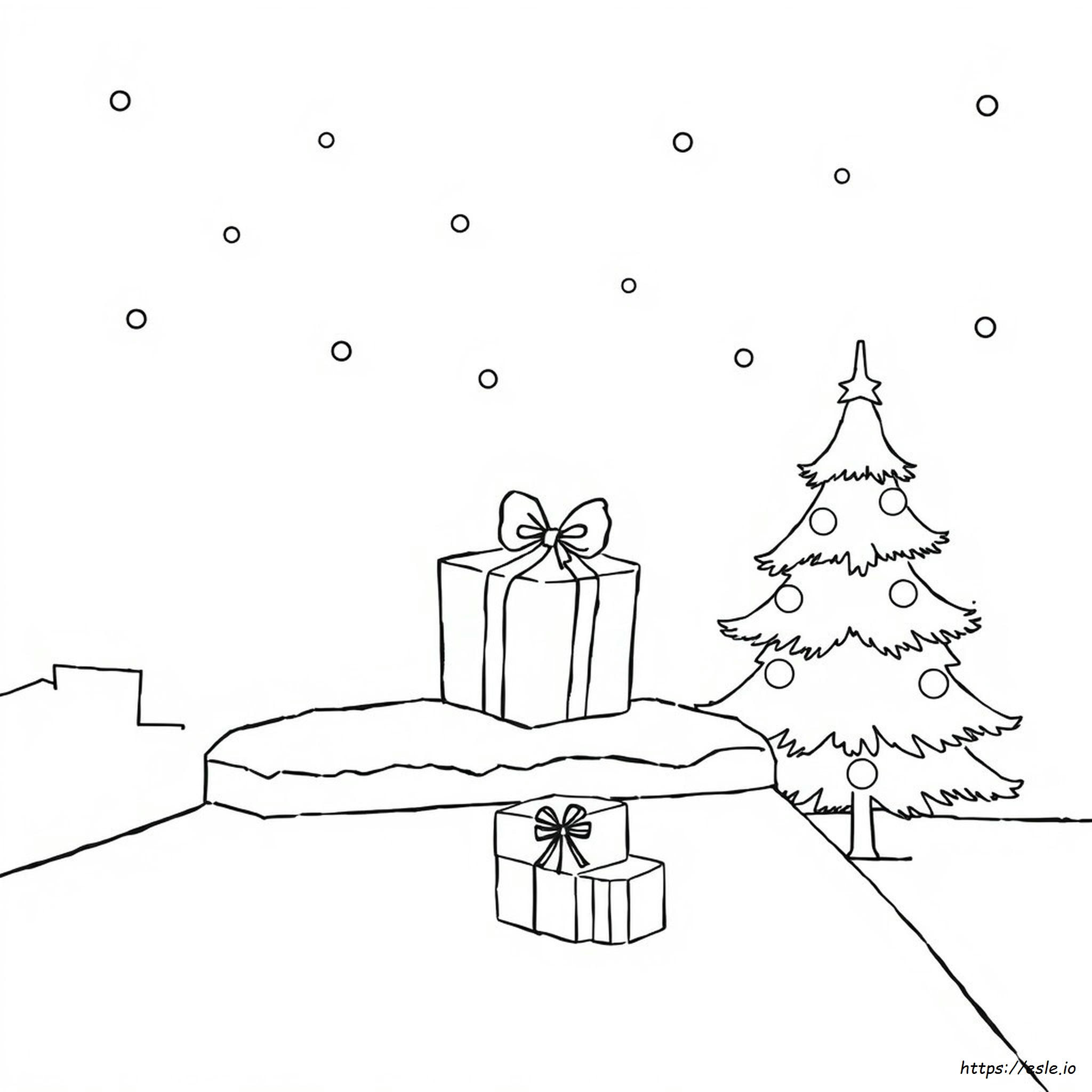 Pacchetto Regalo Di Natale Da Colorare