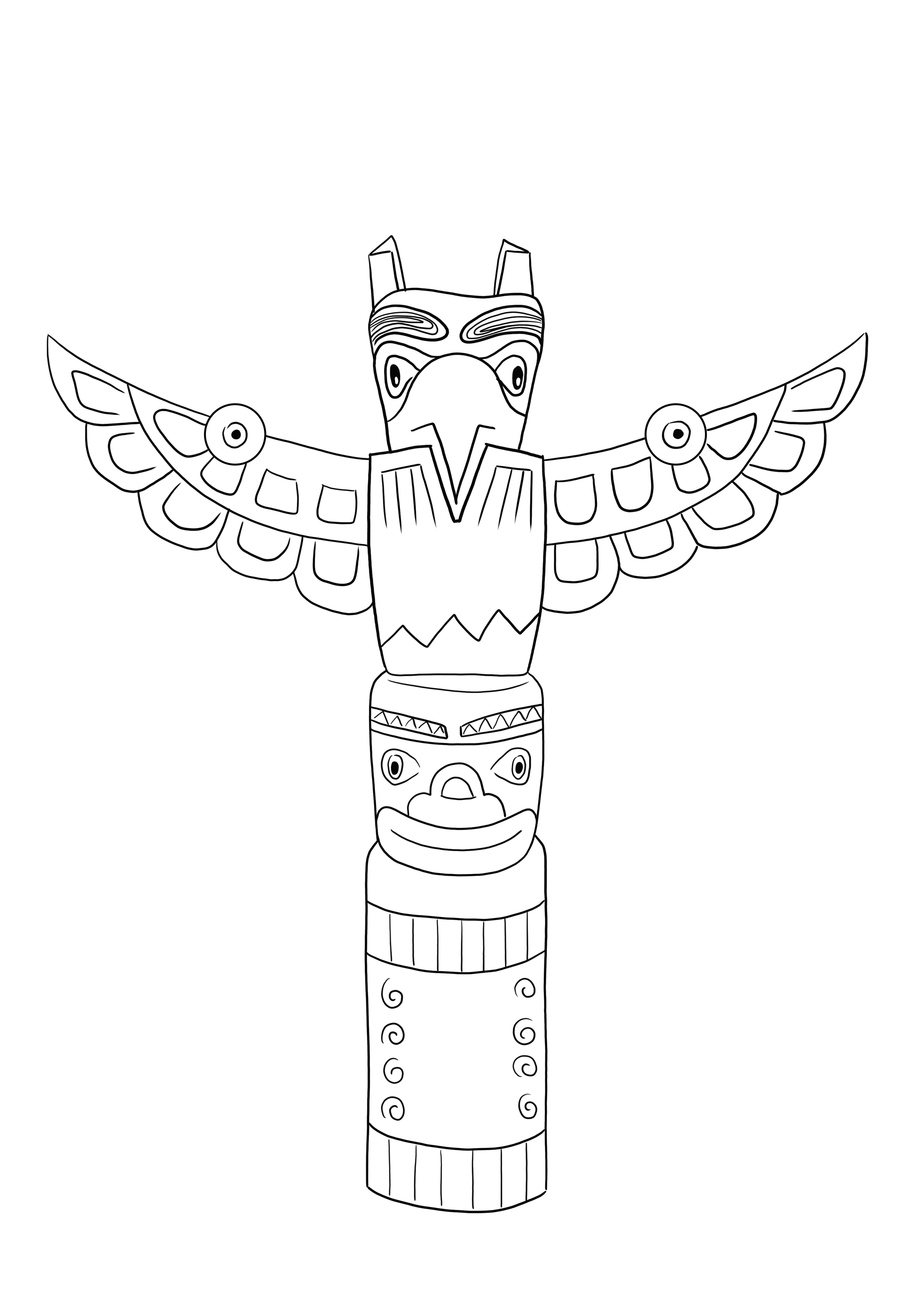 Totem Pole Coloring Pages 2025 