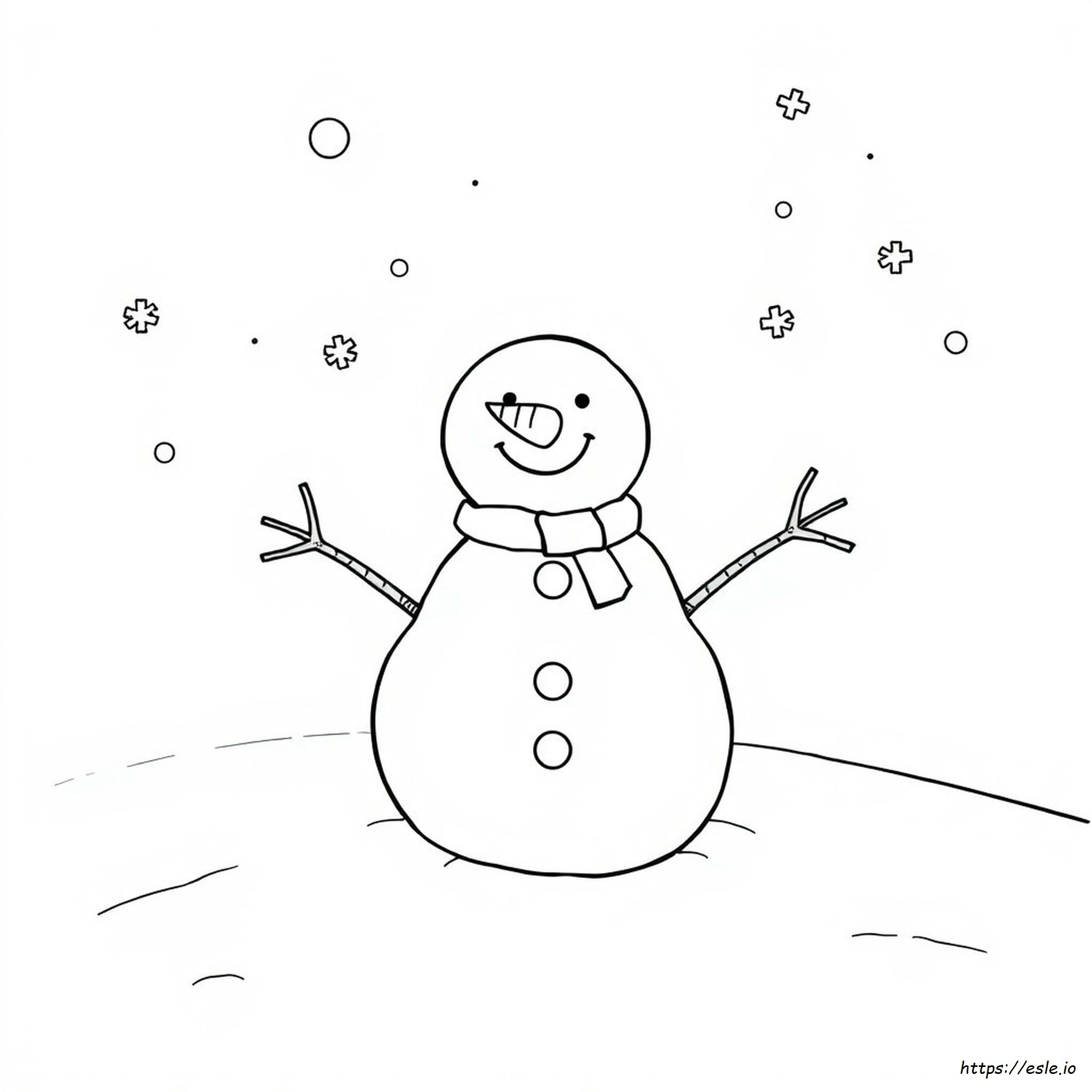 Coloriages Sam Le Bonhomme De Neige