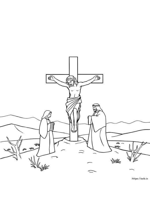 75 Jesús En La Cruz - Dibujos Para Colorear Gratis
