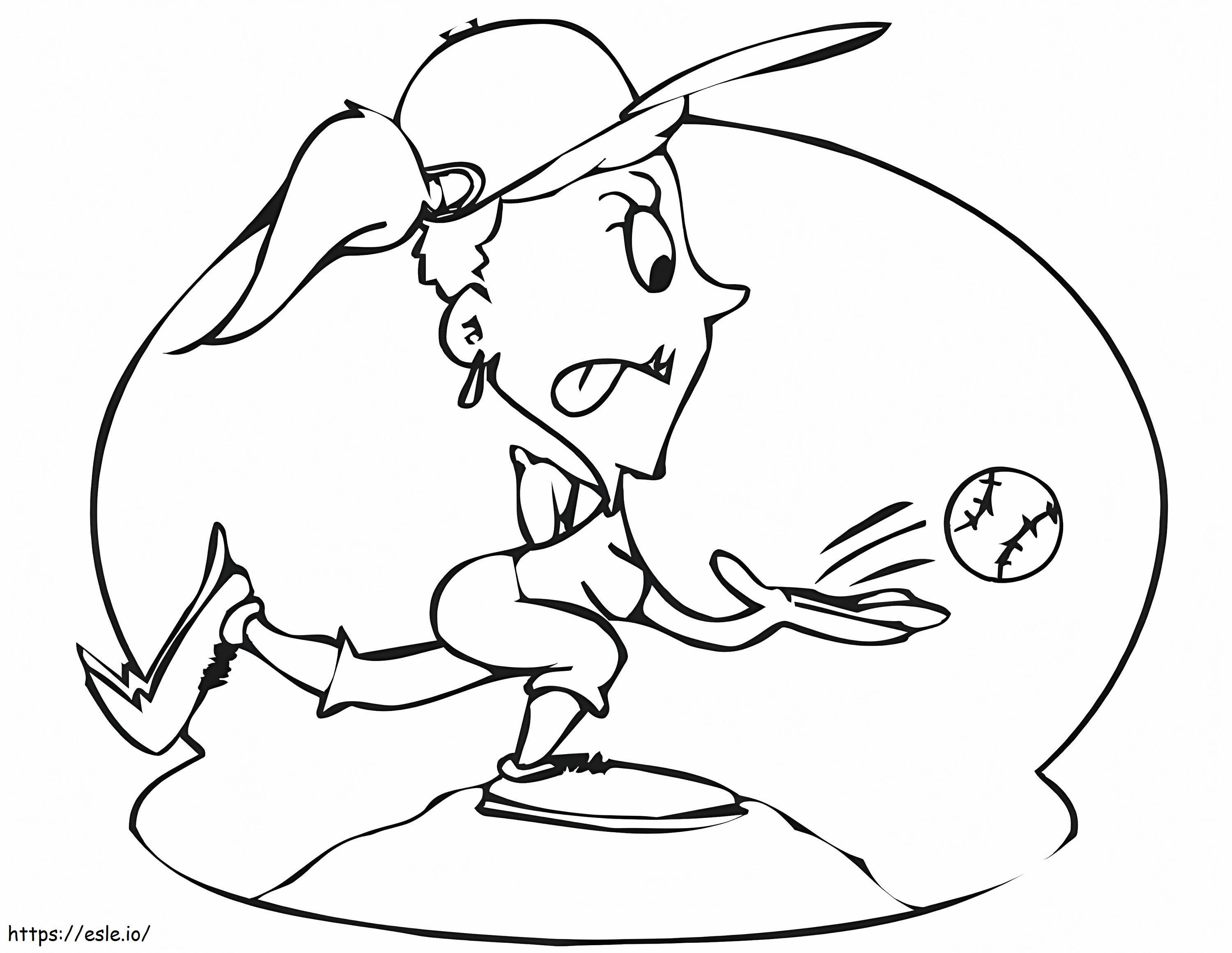 Softball Werfer Ausmalbilder