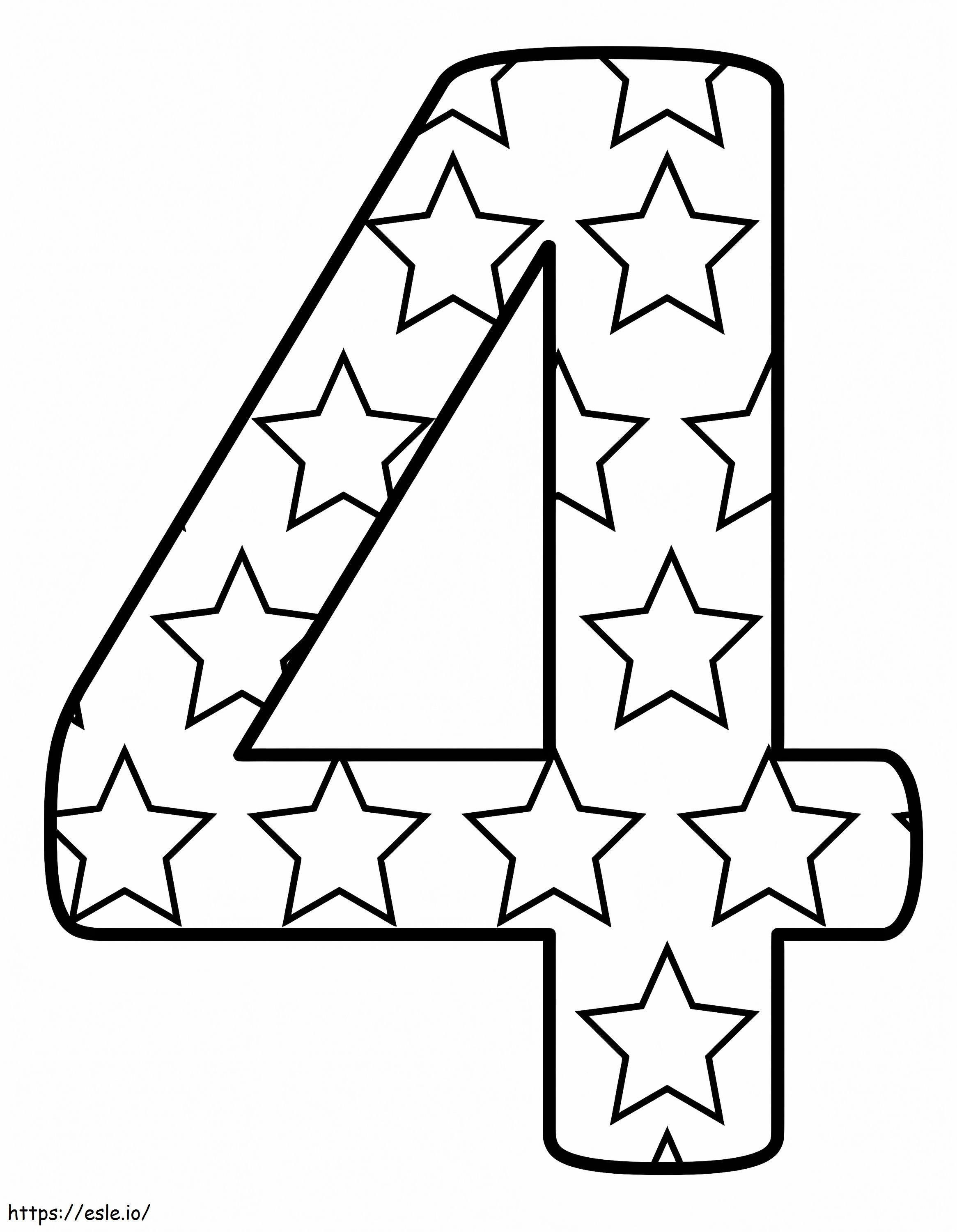 Free Printable Number 4 Coloring Page Free Printable Number 4 Coloring Page