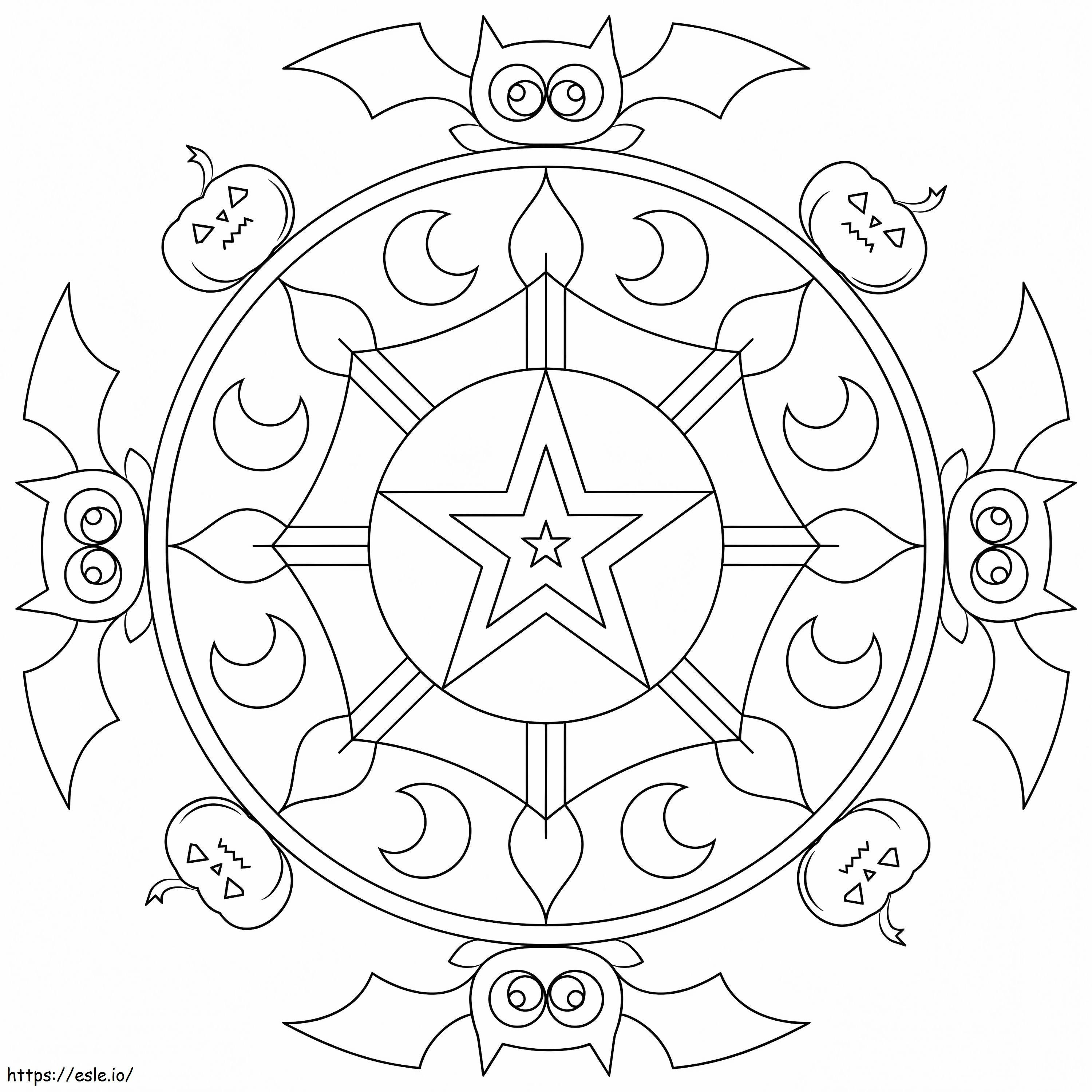 Halloween Mandala Printable coloring page