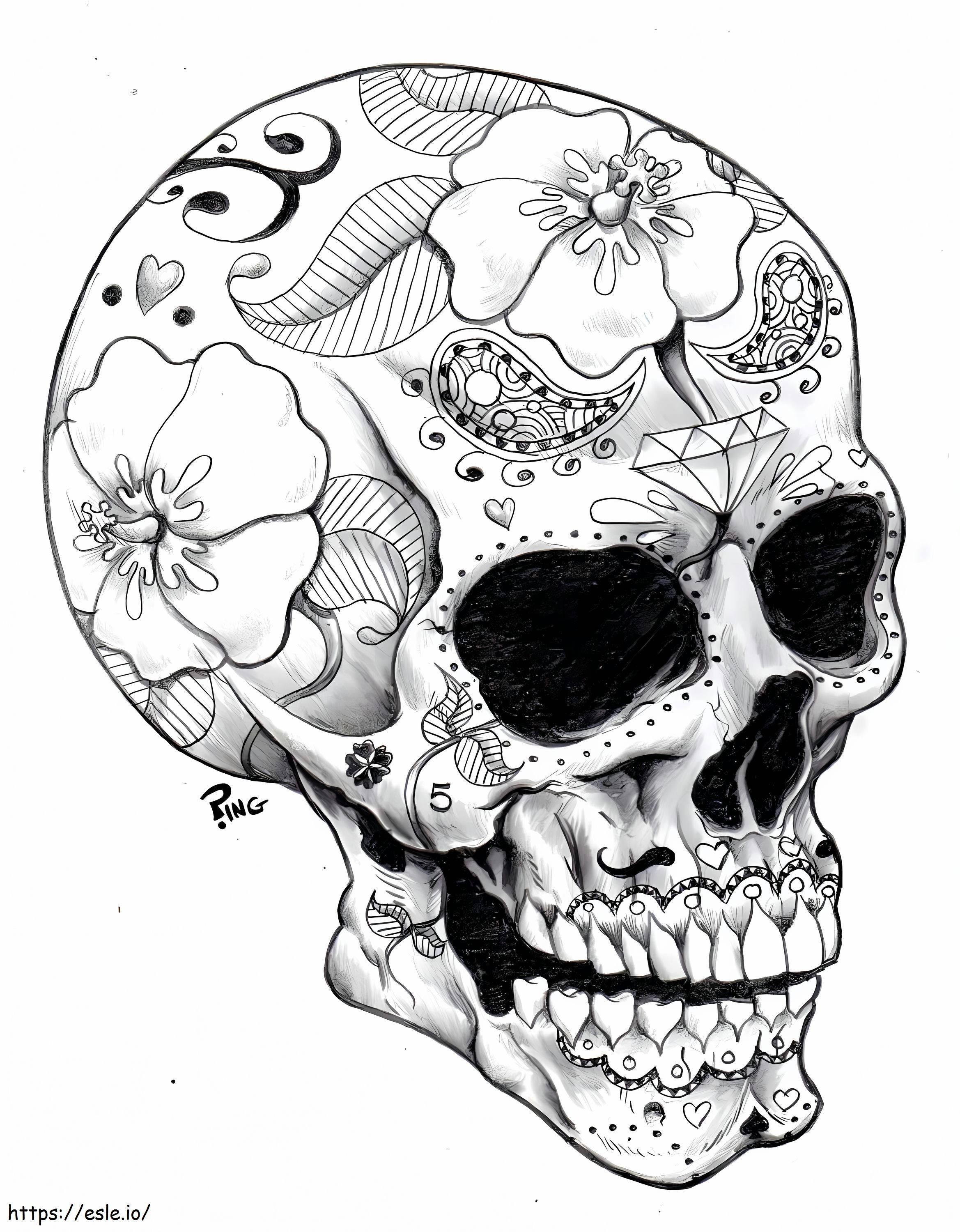 Sugar Skulls coloring page