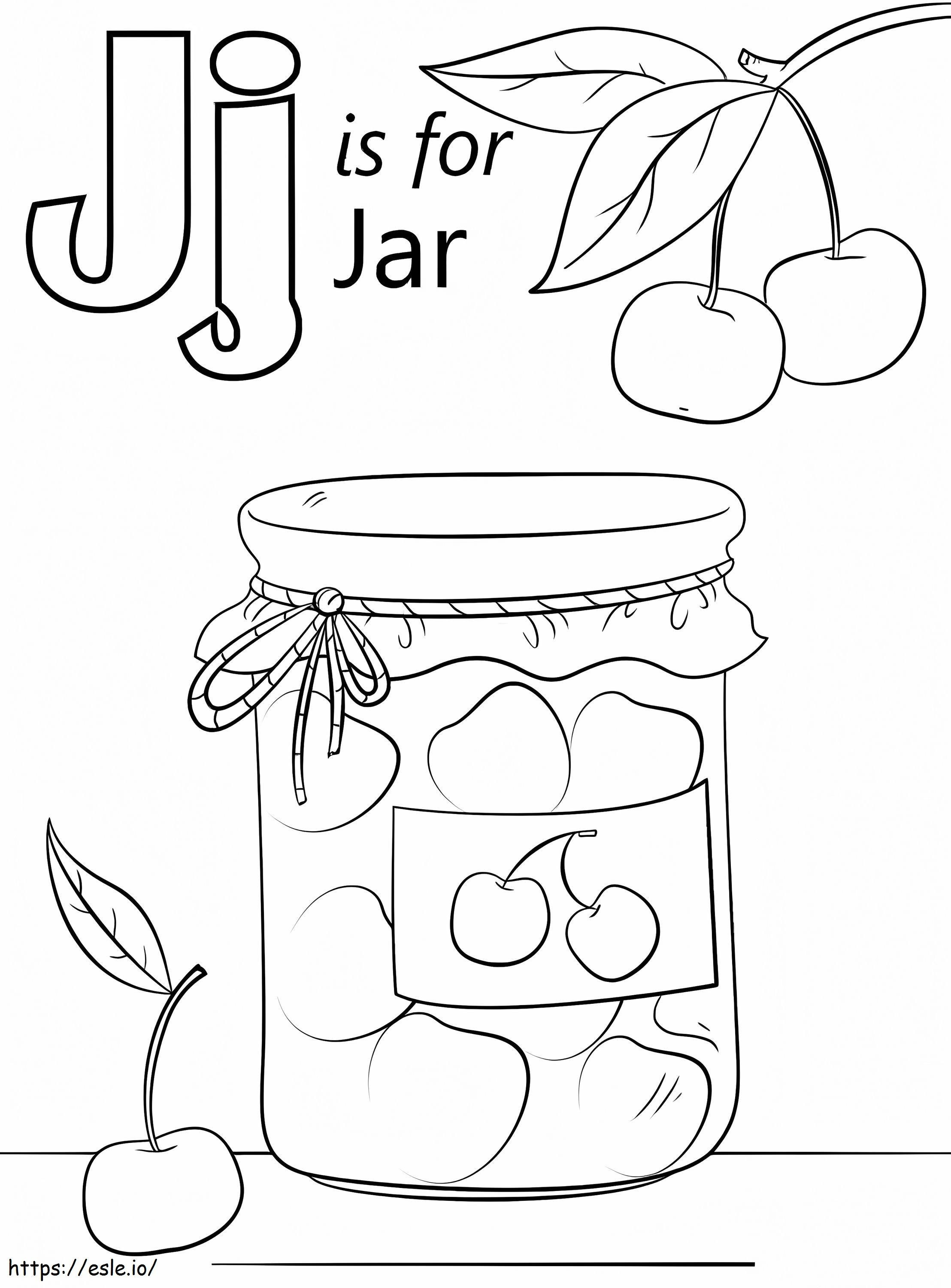 Jar Letter J Coloring Page jar-letter-j-coloring-page