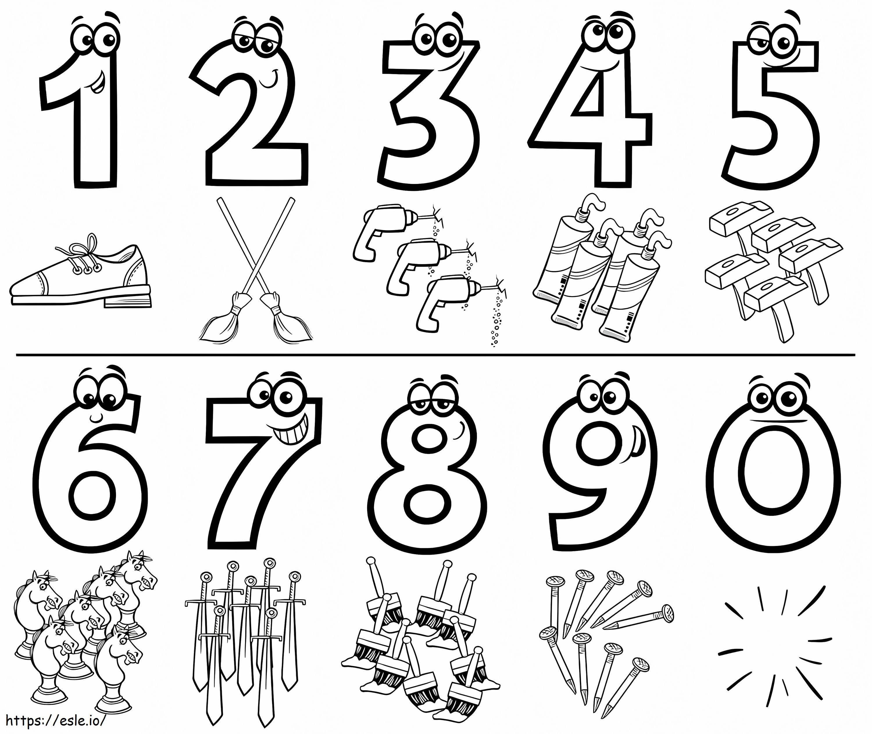 Fun Number From 1 To 10 coloring page