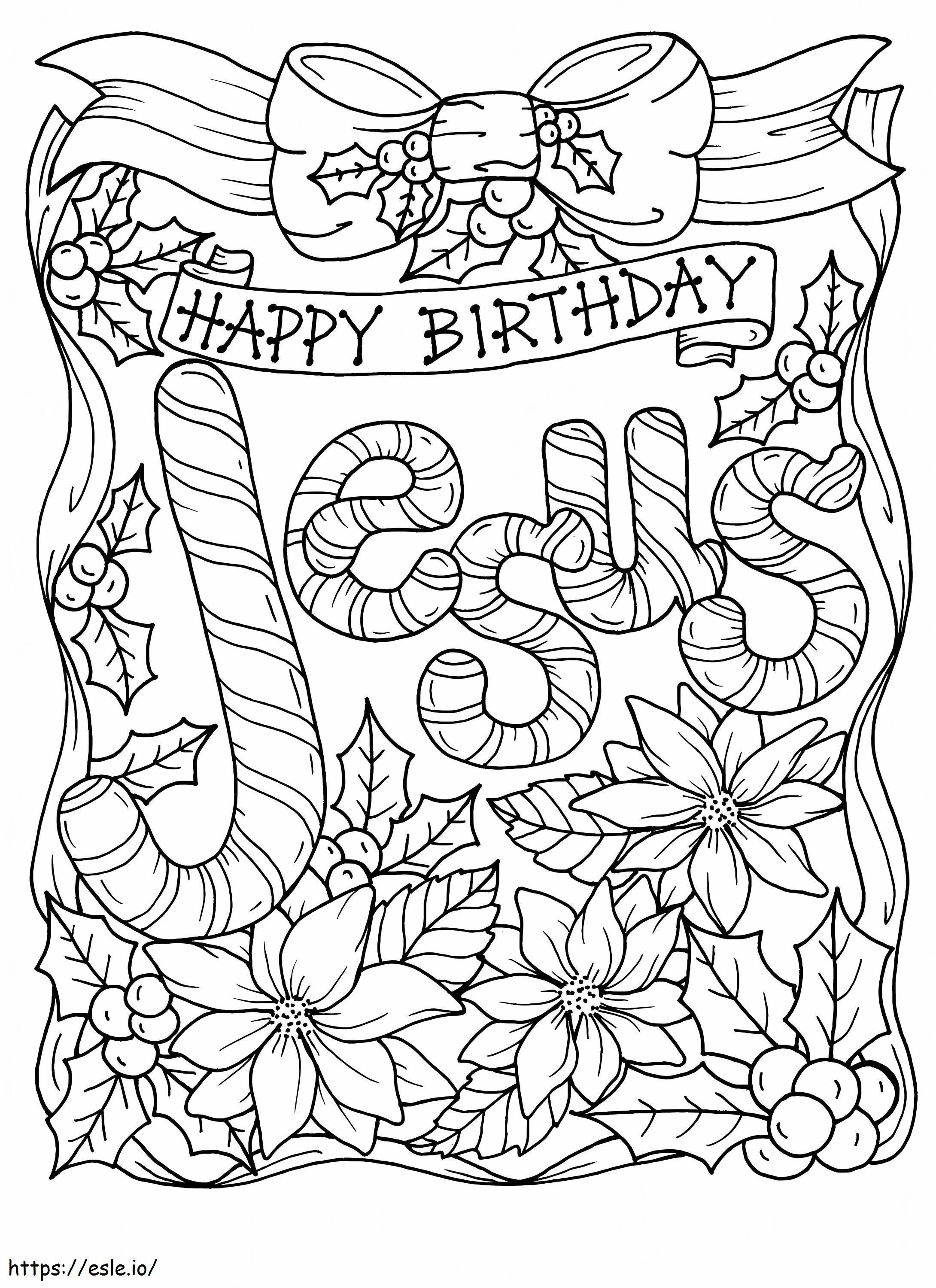 Happy Birthday Jesus Coloring Page