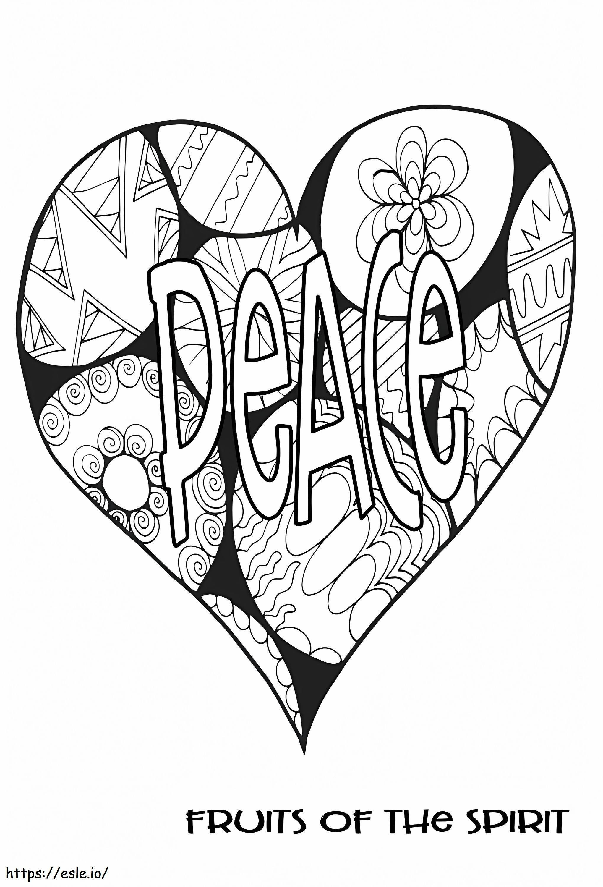 Peach Fruit Of The Spirit Coloring Page