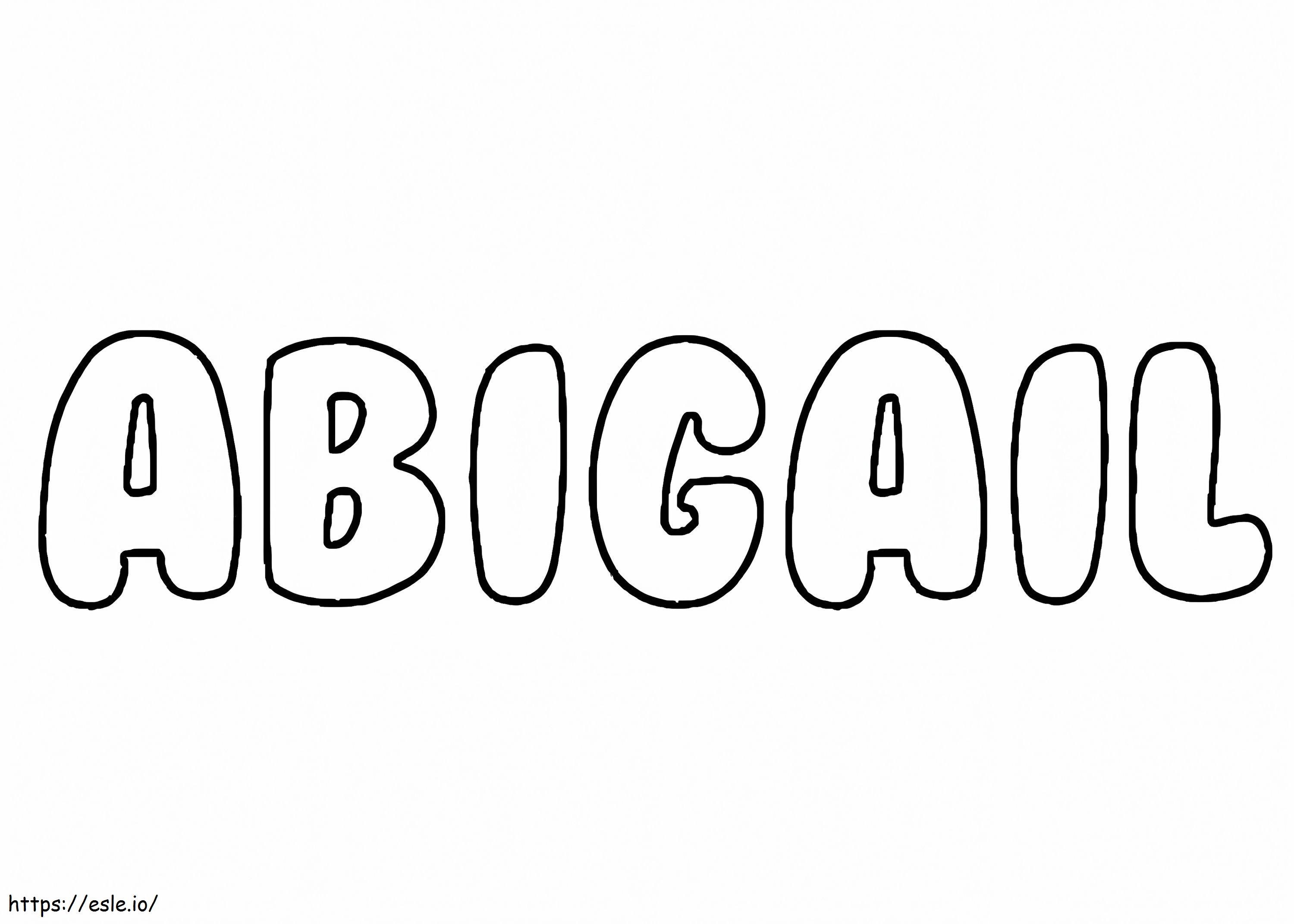Print Abigail Coloring Page Print Abigail Coloring Page